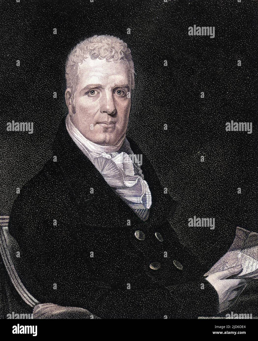 CHARLES RIDGELY of Hampton American naval commander Colourised version ...