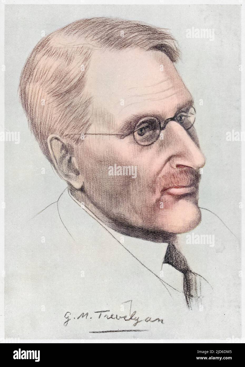 George Macaulay Trevelyan (1876 - 1962) Historian Colourised version of ...