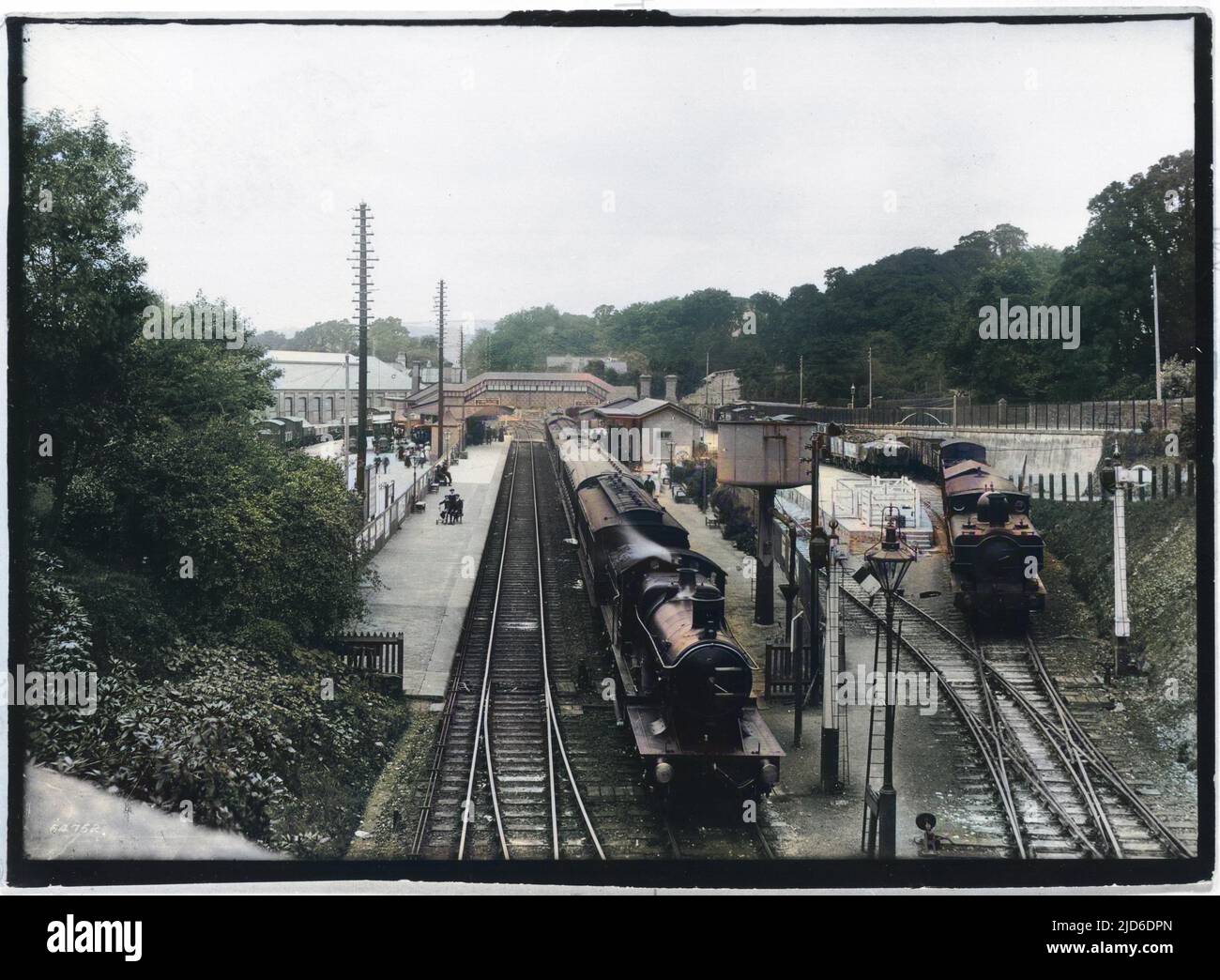 St Austell Station, Cornwall Colourised version of : 10196184 Date ...