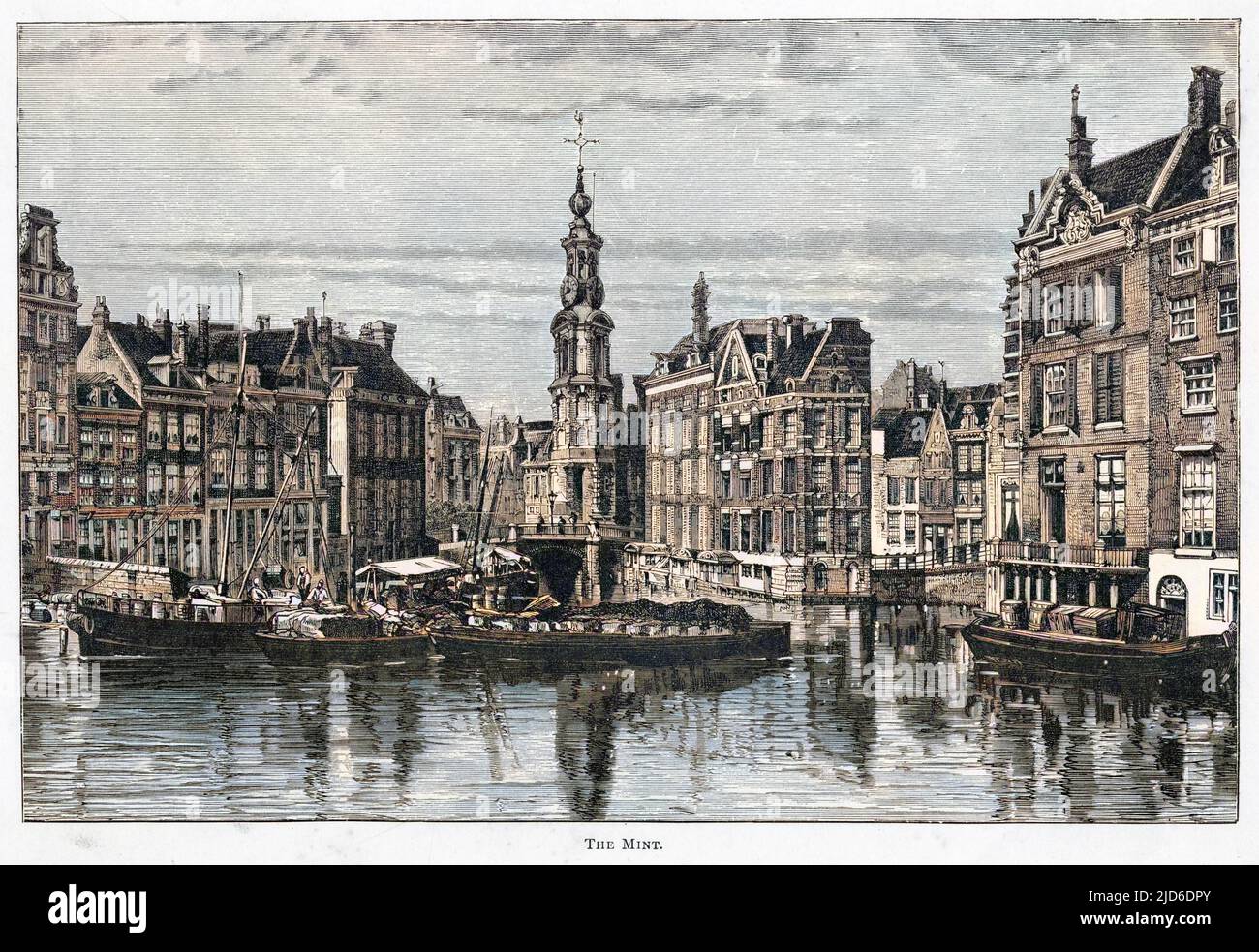 Canal scene at the Mint. Colourised version of : 10206407 Date: circa ...
