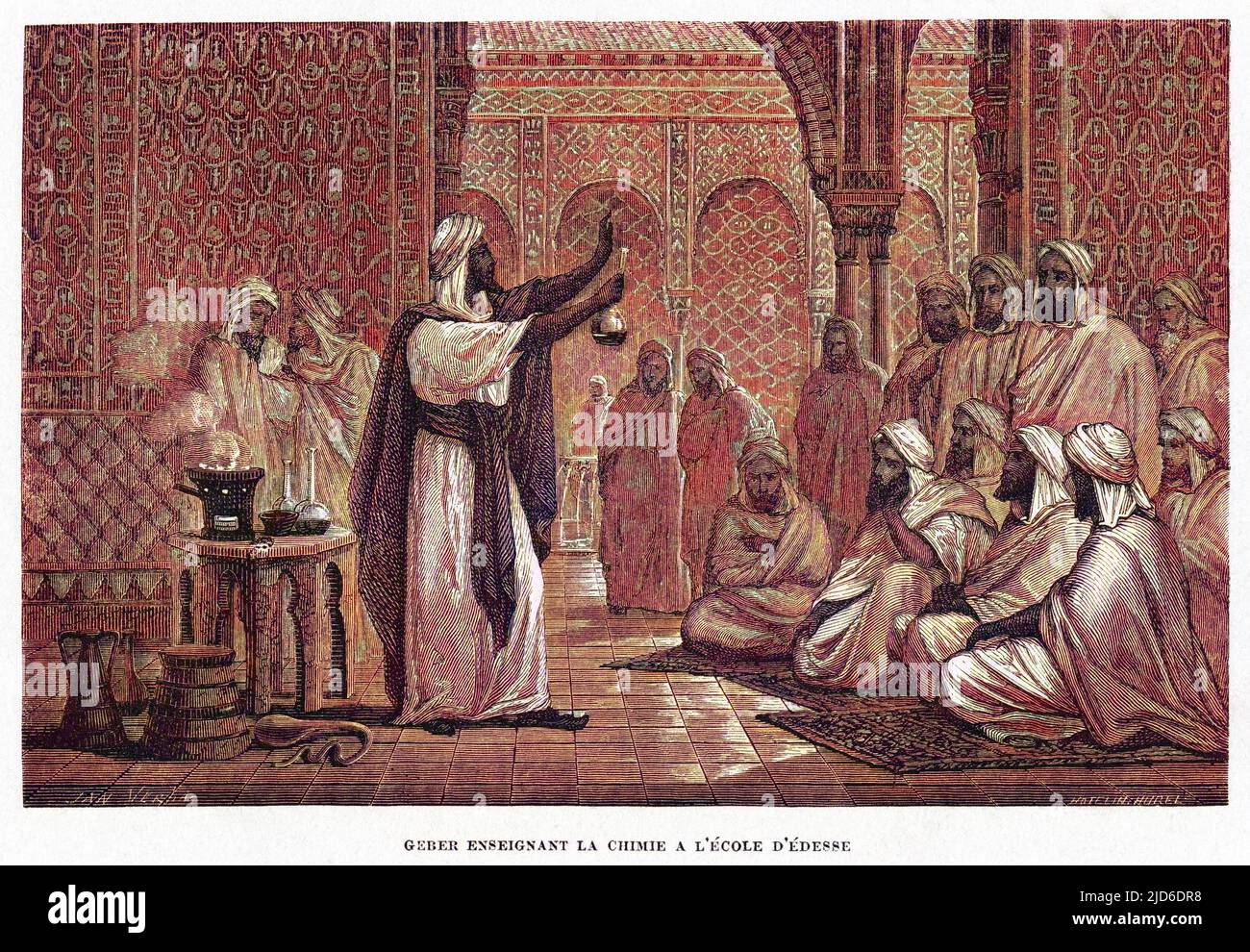 GEBER Spanish alchemist teaching chemistry at the school of Edessa ...