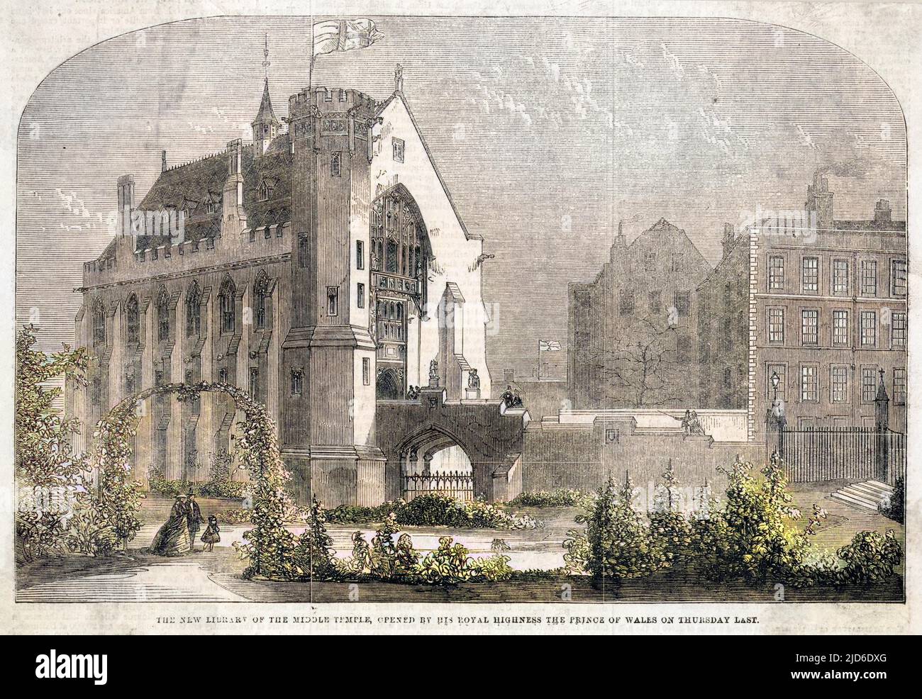 The new library of the Middle Temple, recently opened by the Prince of ...