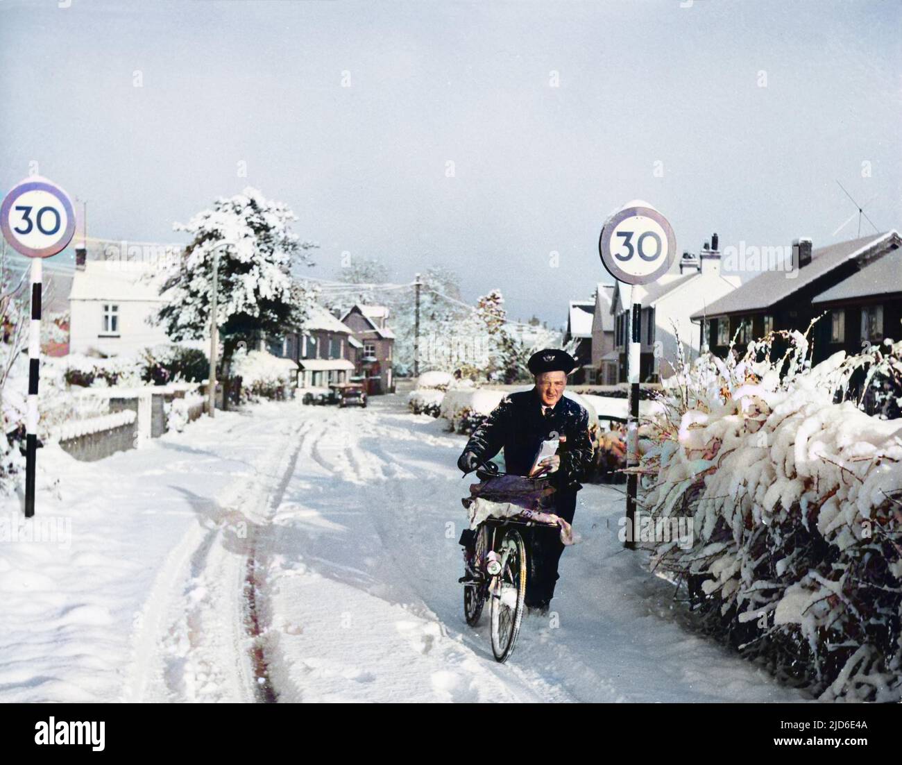 Weather snow postman hi-res stock photography and images - Alamy