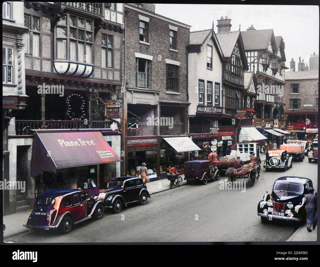 Bridge Street, Chester, showing some of the characteristic 'Rows' which ...