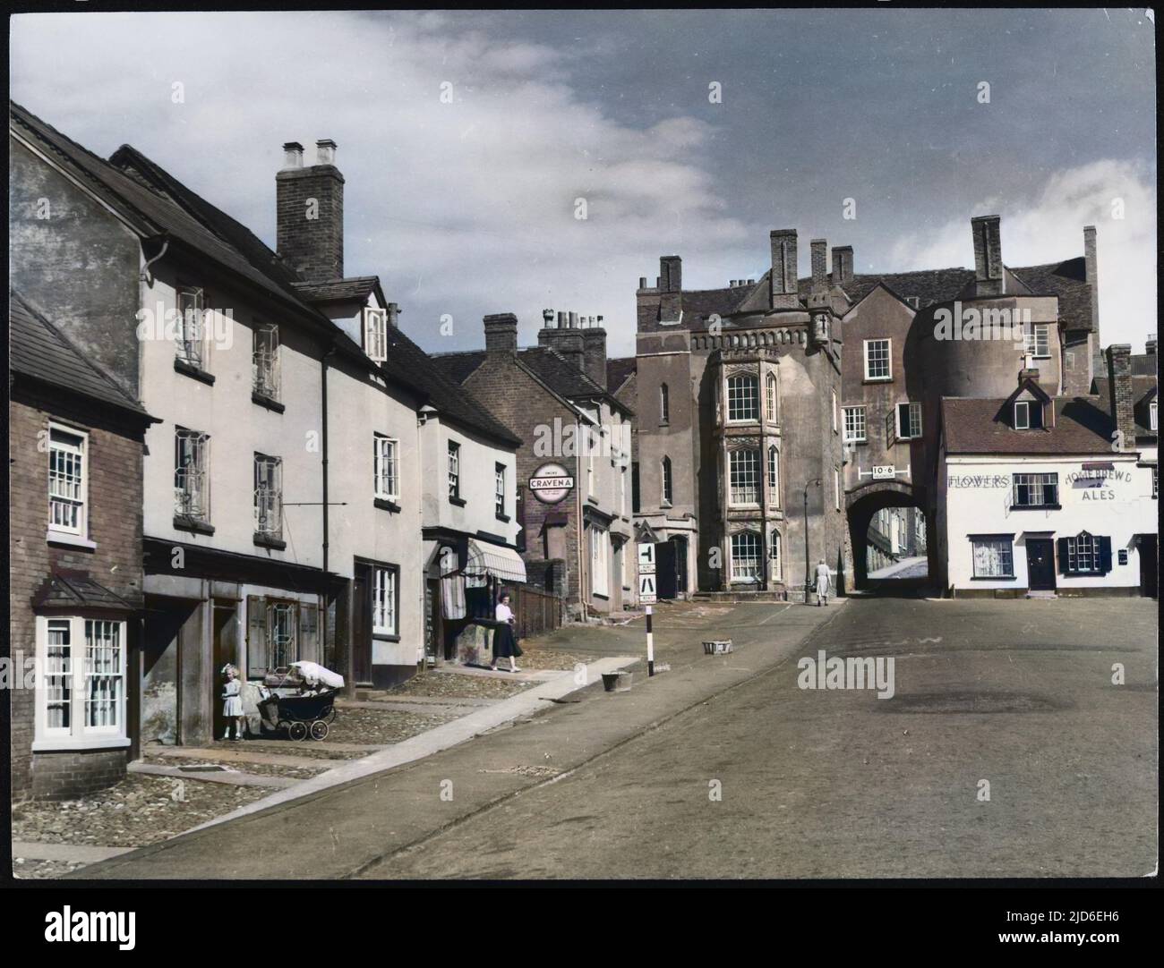 Broad Gate, Ludlow, Shropshire, the last of seven gates in the old city ...