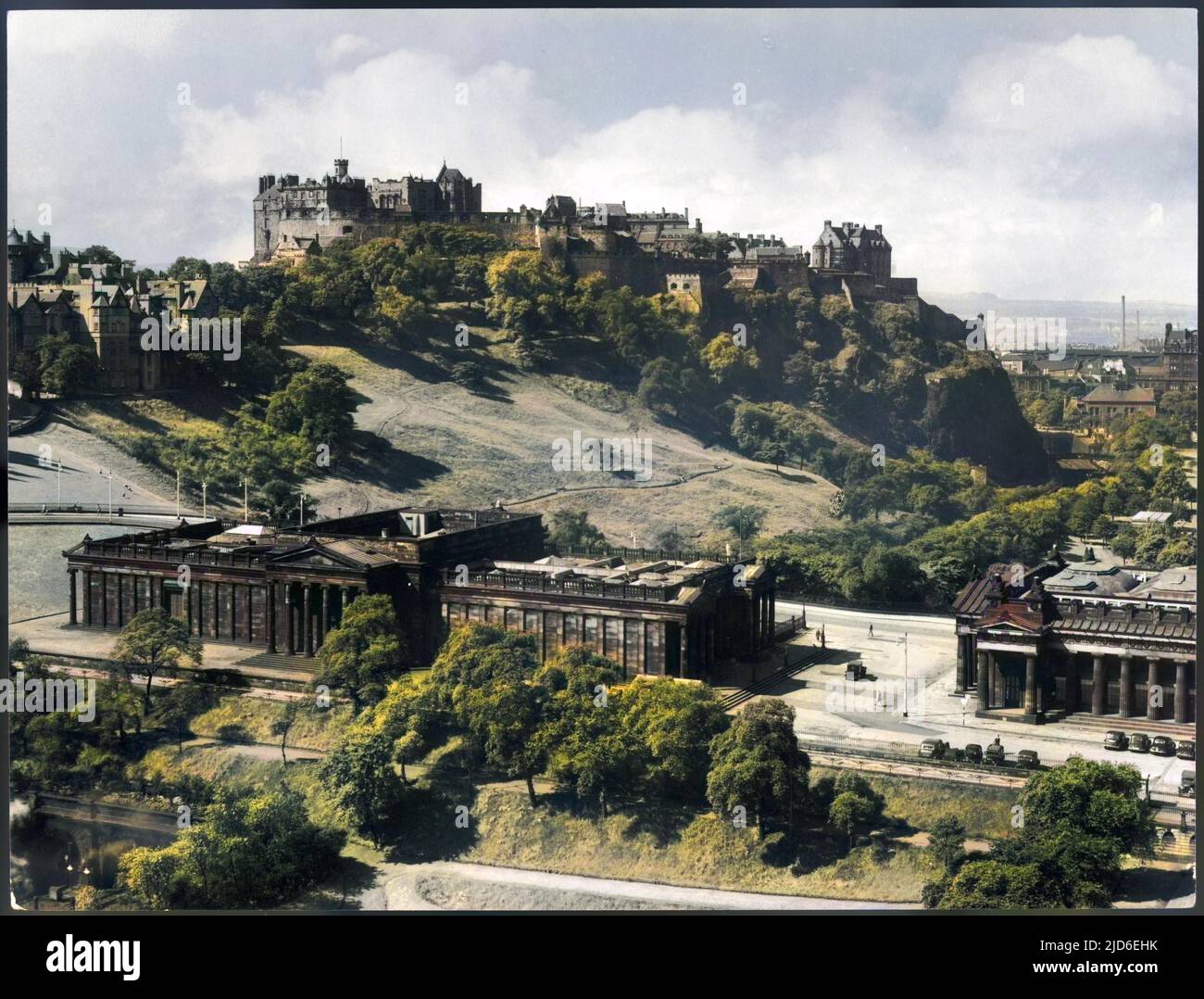 Edinburgh Castle, Scotland. Built on a volcanic mass of rock known as ...
