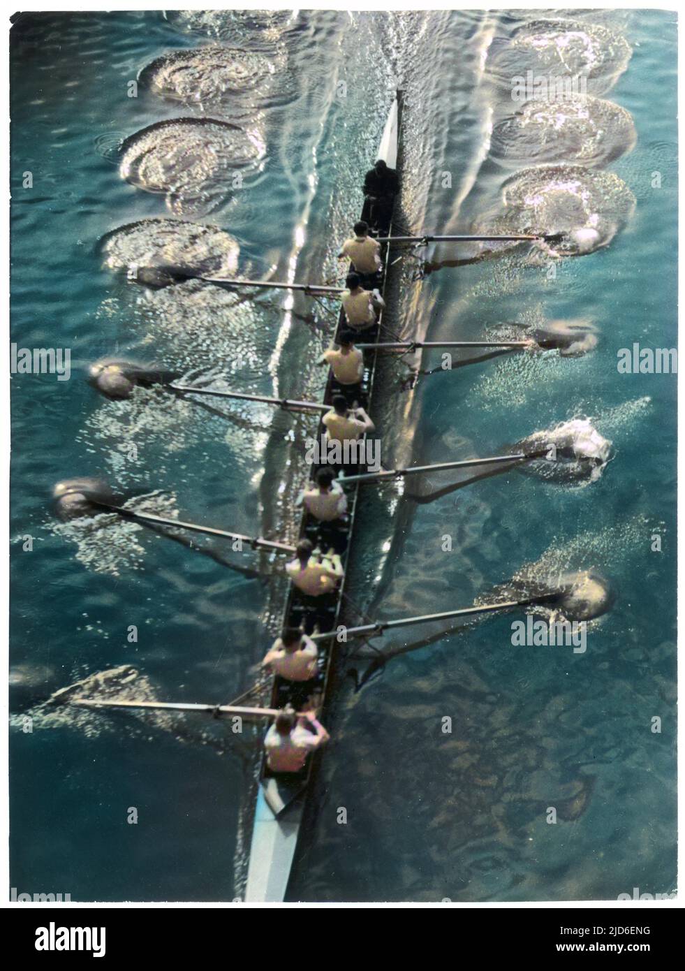 Oar pattern: a study of a typical 'rowing eight' a rowing boat team of ...