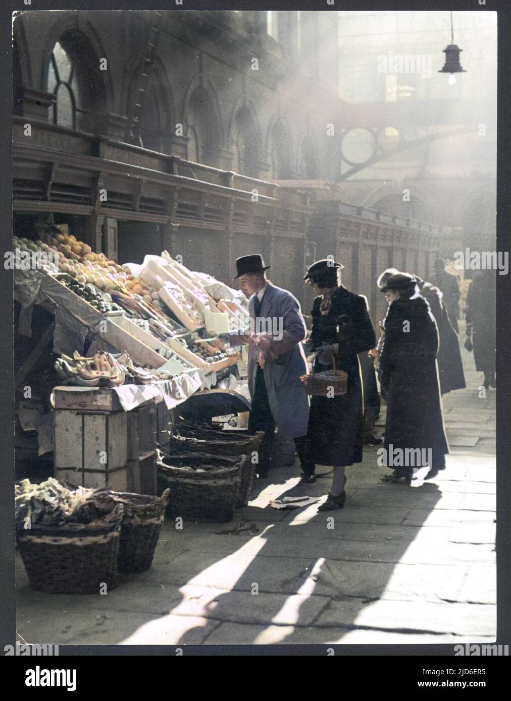 A study in light and shade at the fruit and vegetable stall of Bristol ...