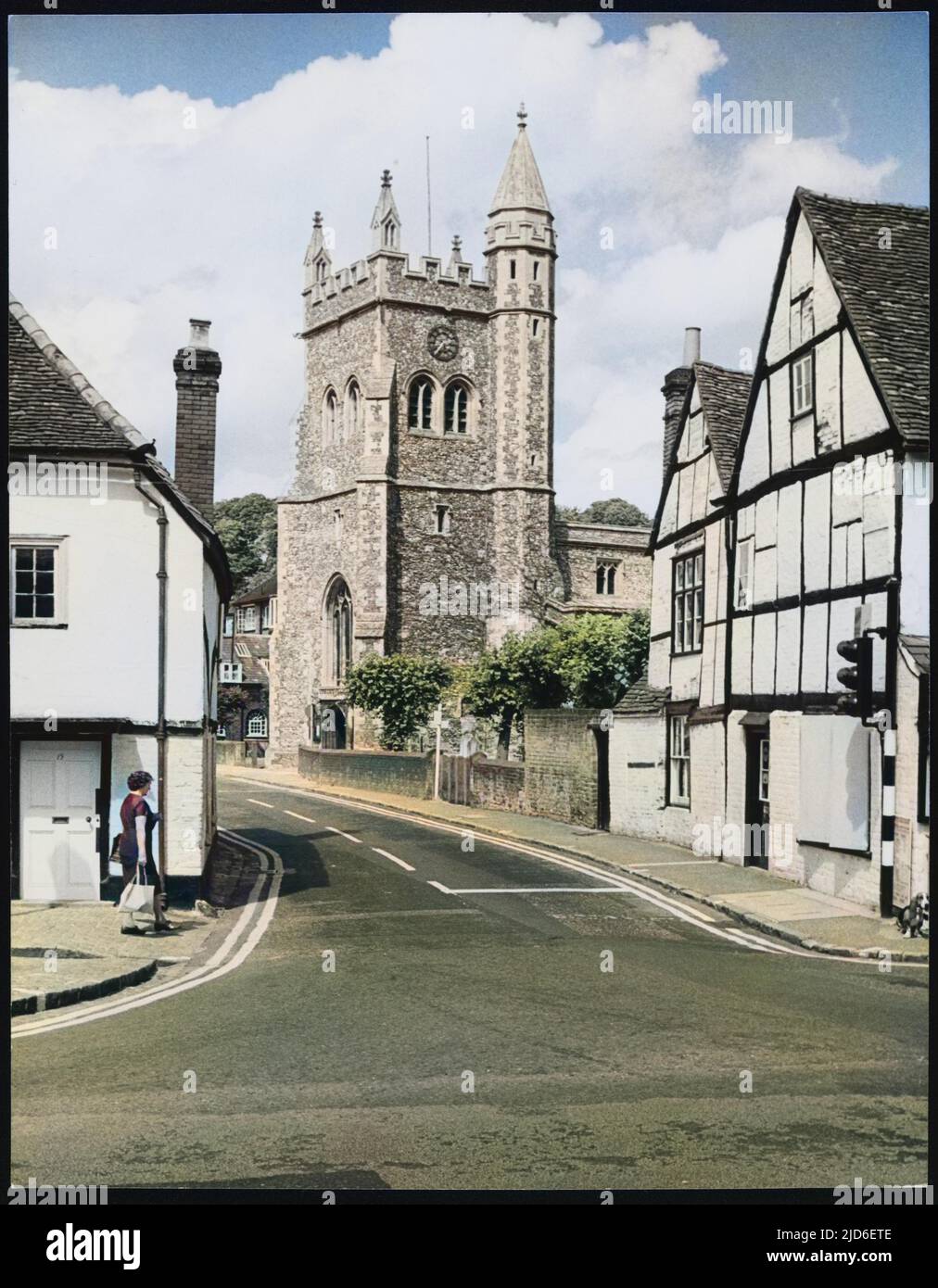 The fine old church of St. Mary, Amersham, Buckinghamshire, England ...