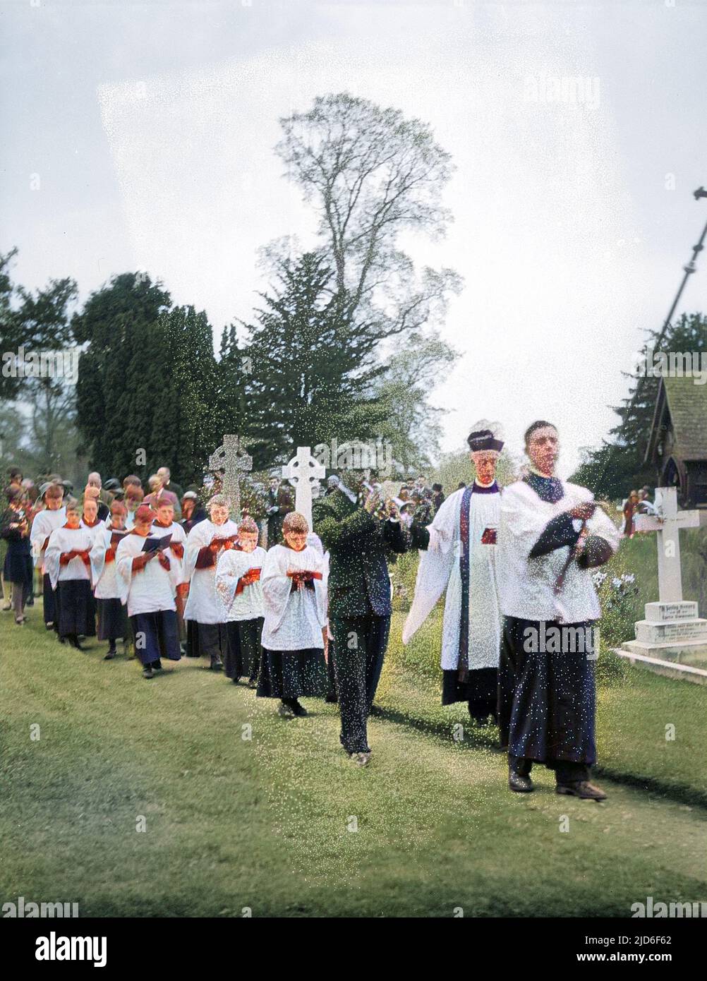 A Rogation Sunday procession at Peckham, London, England, when solemn ...