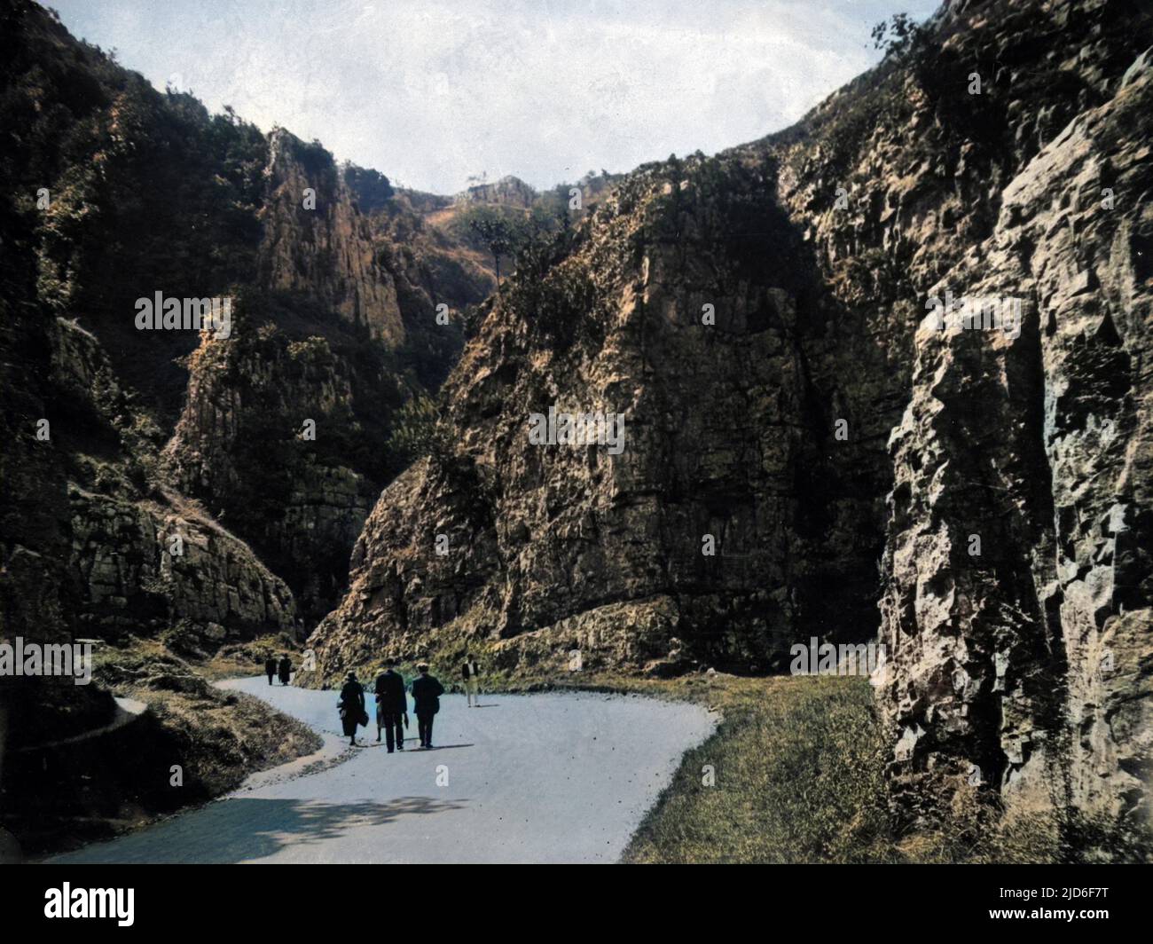 Cheddar Gorge, Somerset, England, Britain's largest natural gorge. The ...