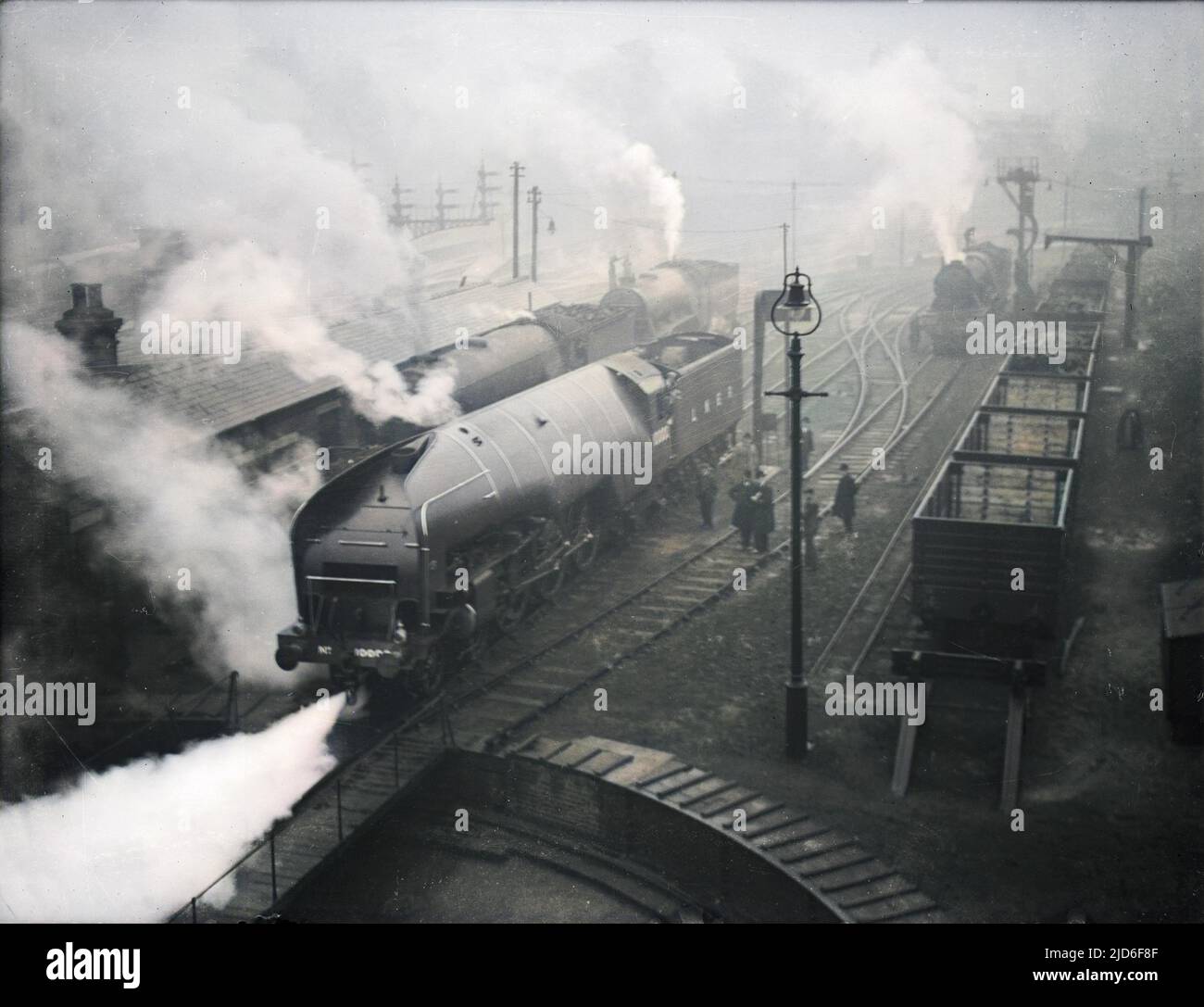 The Gresley W1 1000 'Hush- Hush' L.N.E.R. steam locomotive engine, so ...