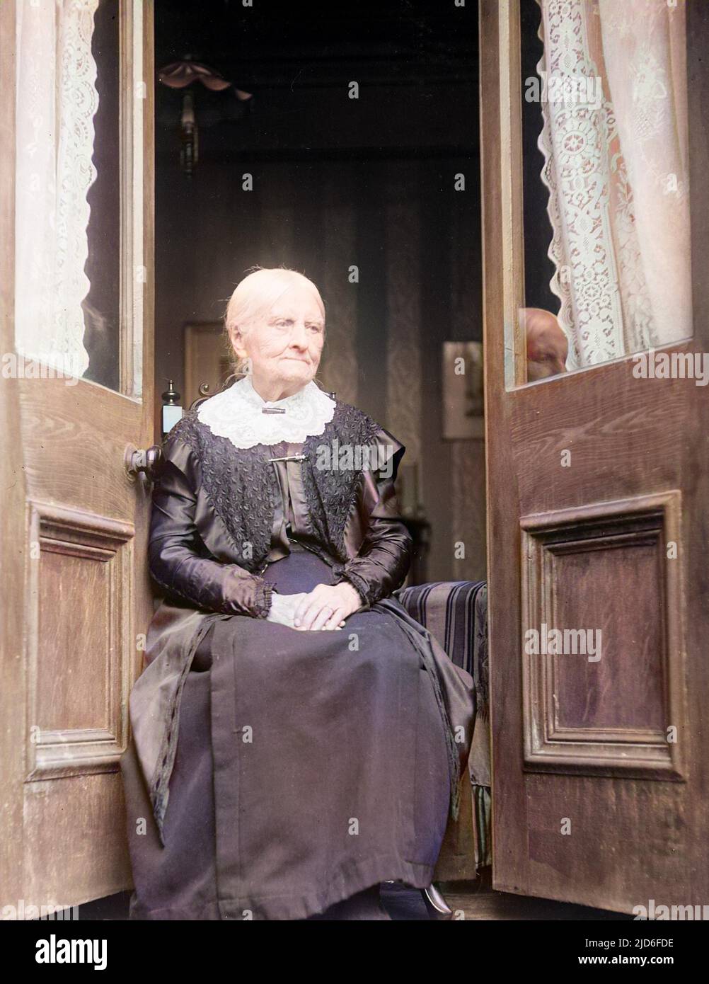 Mrs. Palmer, proudly photographed at the grand old age of 102 ...