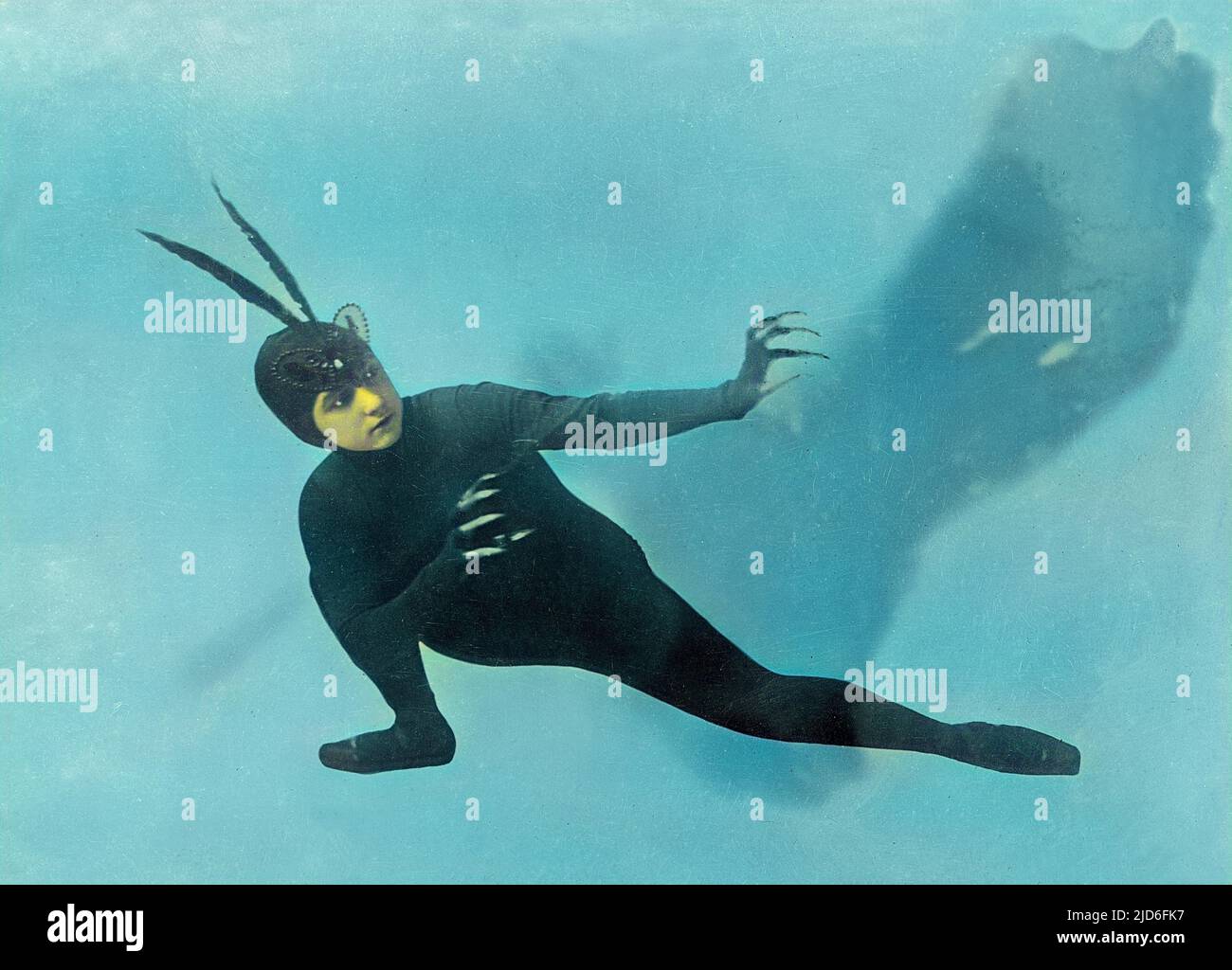 The Human Bat', strikes a pose! Colourised version of : 10165181 Date ...