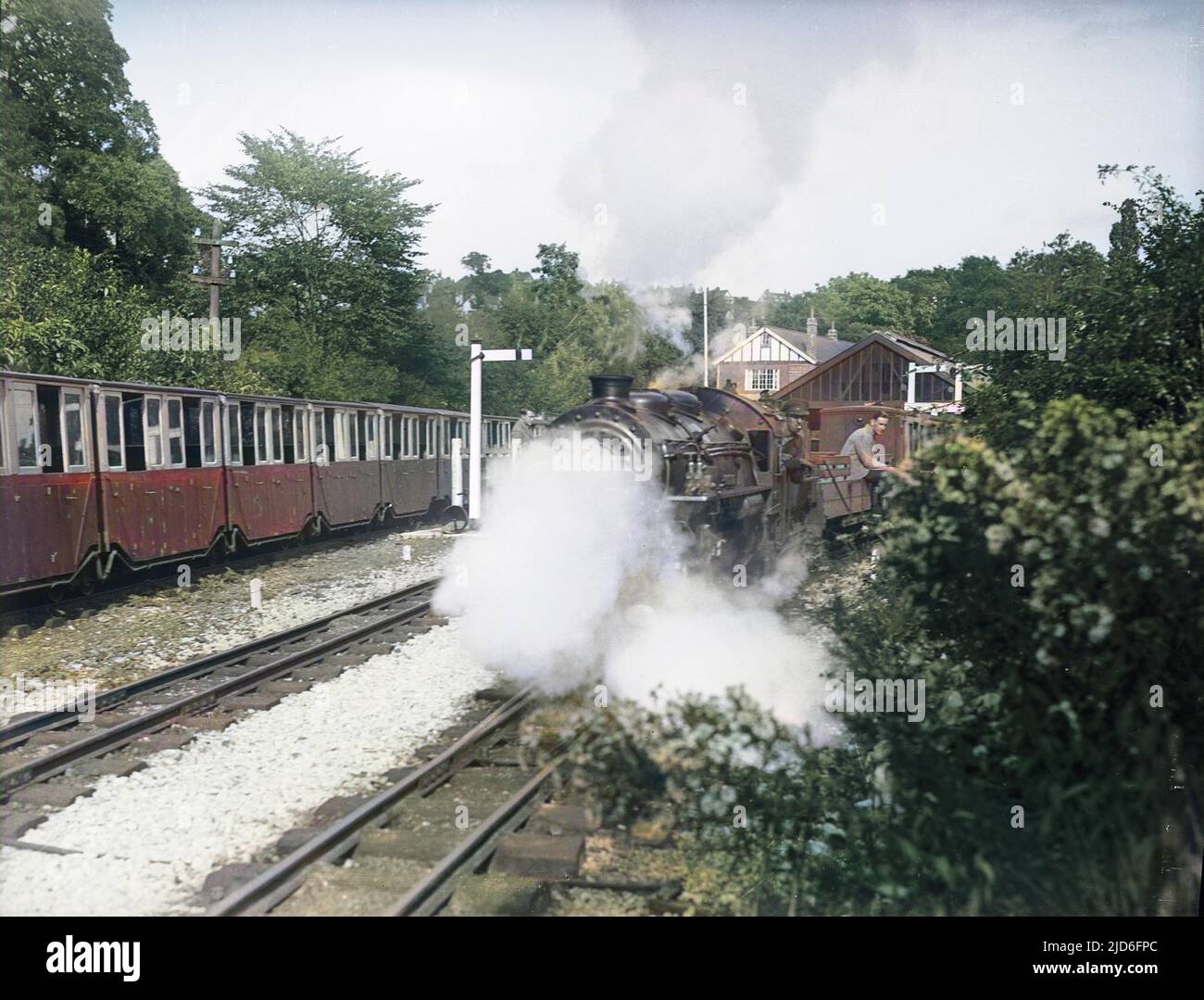 A locomotive on the The Romney, Hythe and Dymchurch Light Railway (a ...