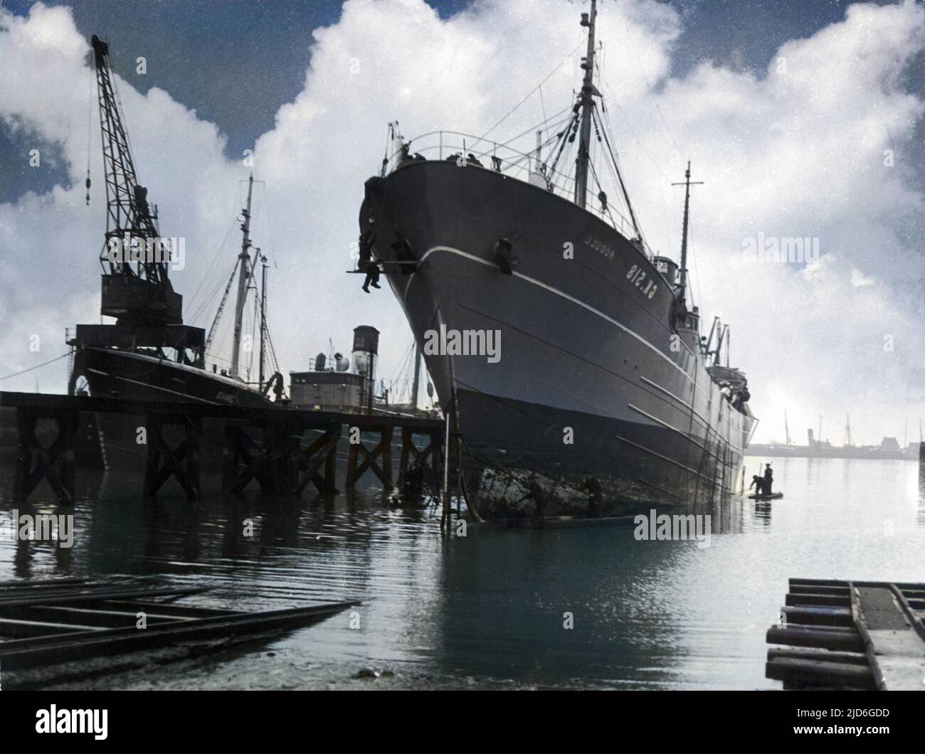 This British built Icelandic trawler at Grimsby docks, Lincolnshire ...