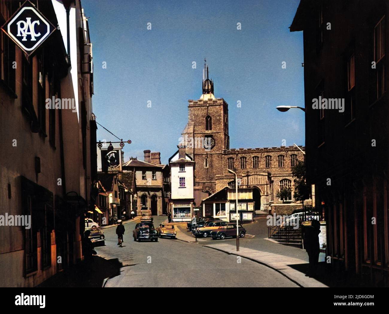 A glimpse of the fine old market town of Diss, Norfolk, situated in the ...