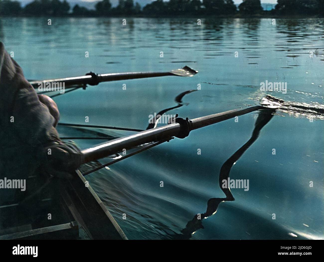 Boat rowing oars hi-res stock photography and images - Alamy