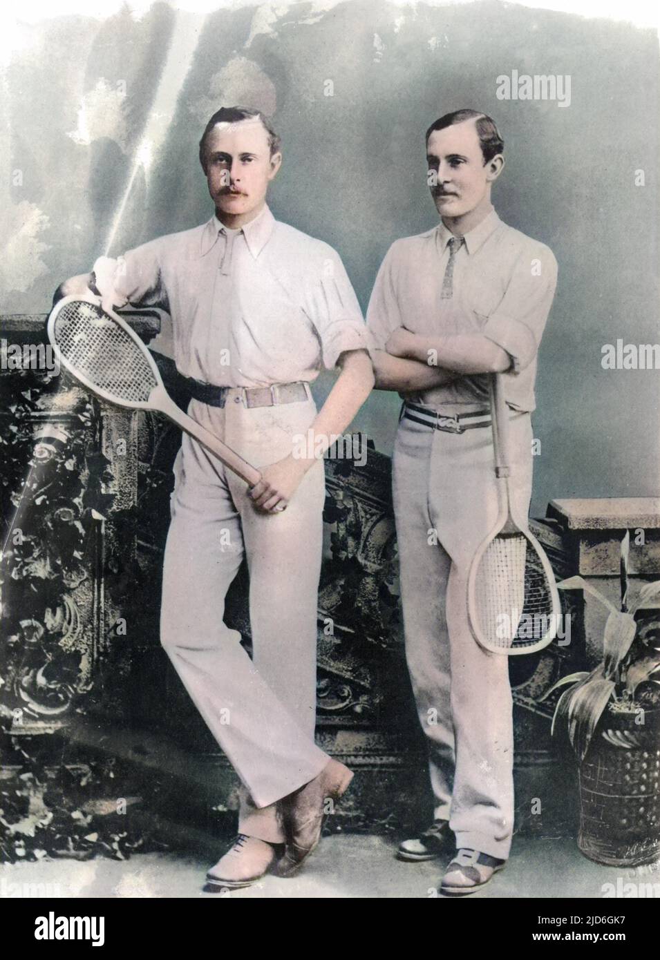 Champion tennis playing twins ERNEST (left, 1861 - 1899) and WILLIAM ...