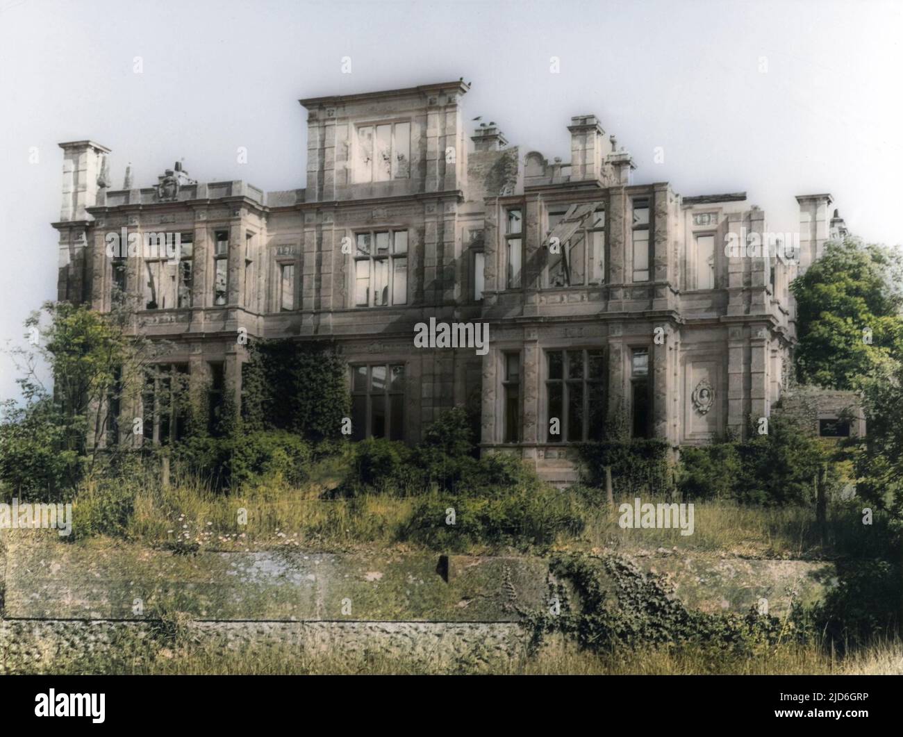 The ruins of Bylaugh (pronouced 'beela') Hall, Norfolk, England. This ...