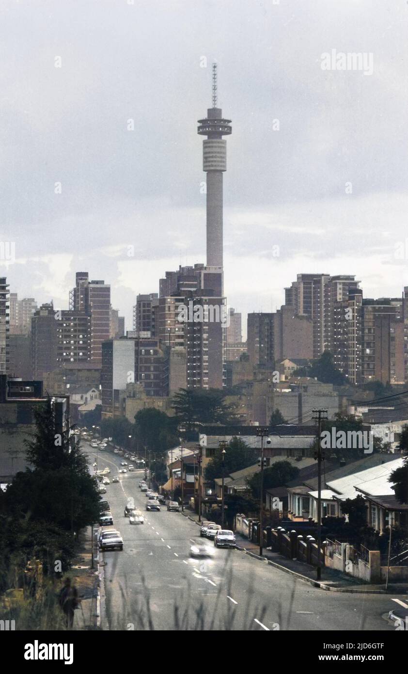 Hillbrow Tower (built 1968 - 1971) dominating the Hillbrow district of ...