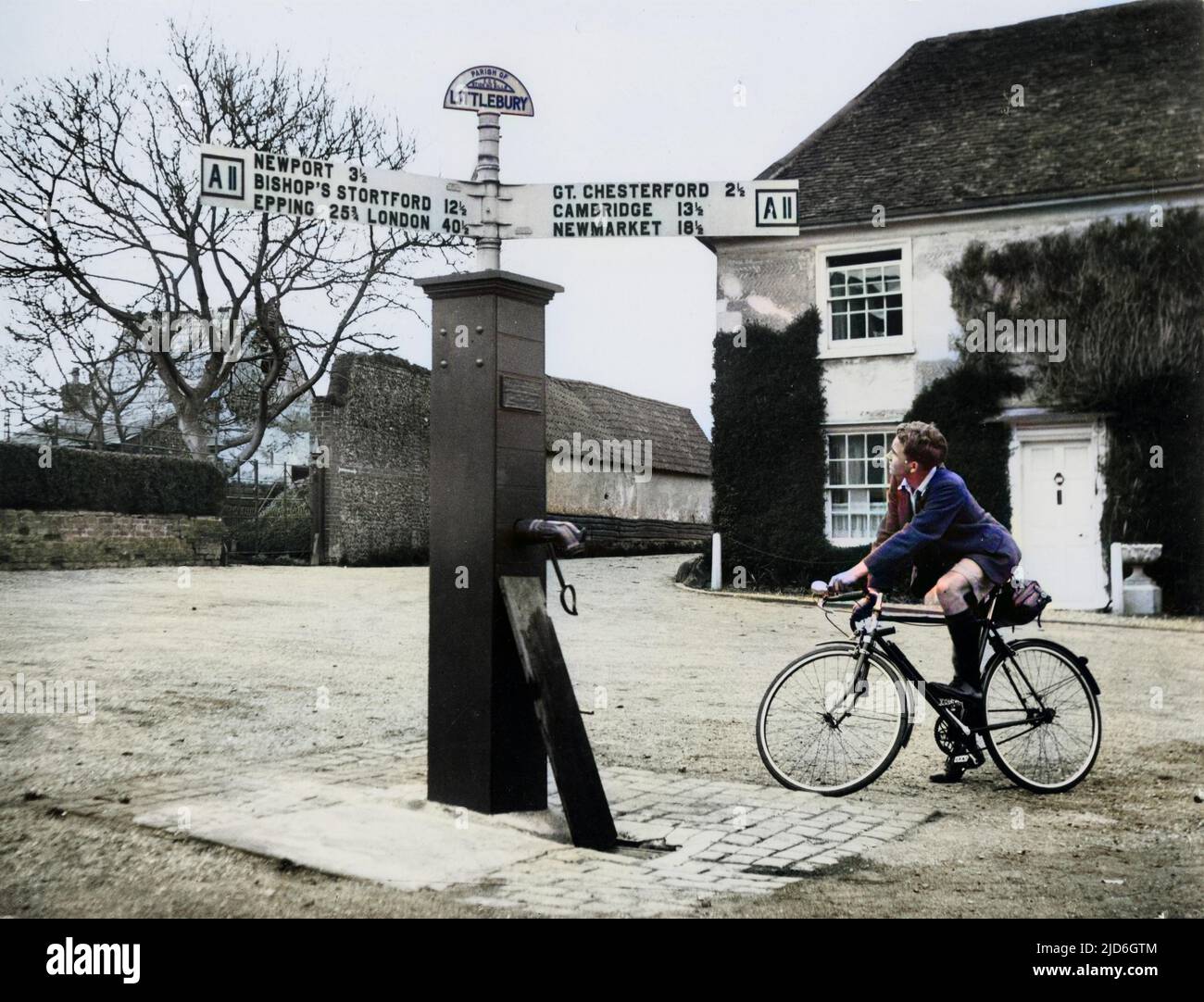 The old-time centre of village life is the 'Village Pump' at Littlebury ...