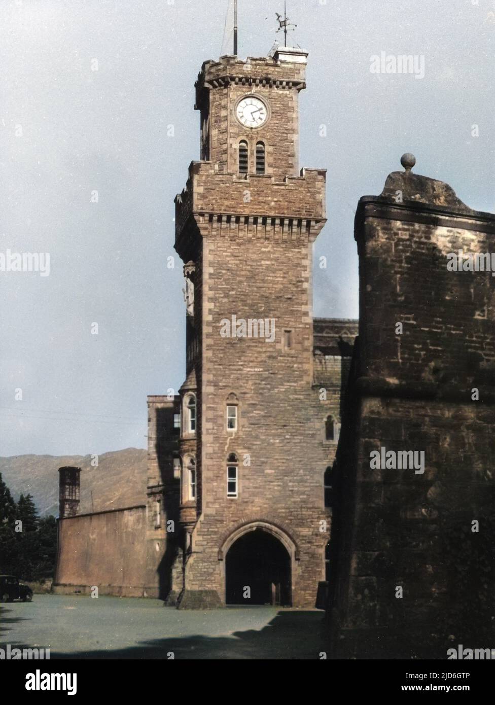 The Clock Tower of the Monastery of Fort Augustus, near Loch Ness ...