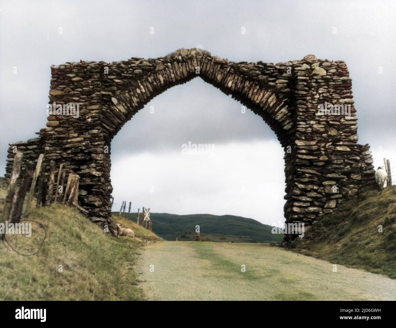 Jubilee Arch, spanning the Old Coach Road from Rhayader to Devil ...
