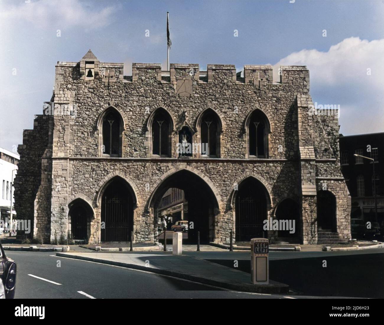 The Bargate, one of the medieval bars (gateways) of the city of ...