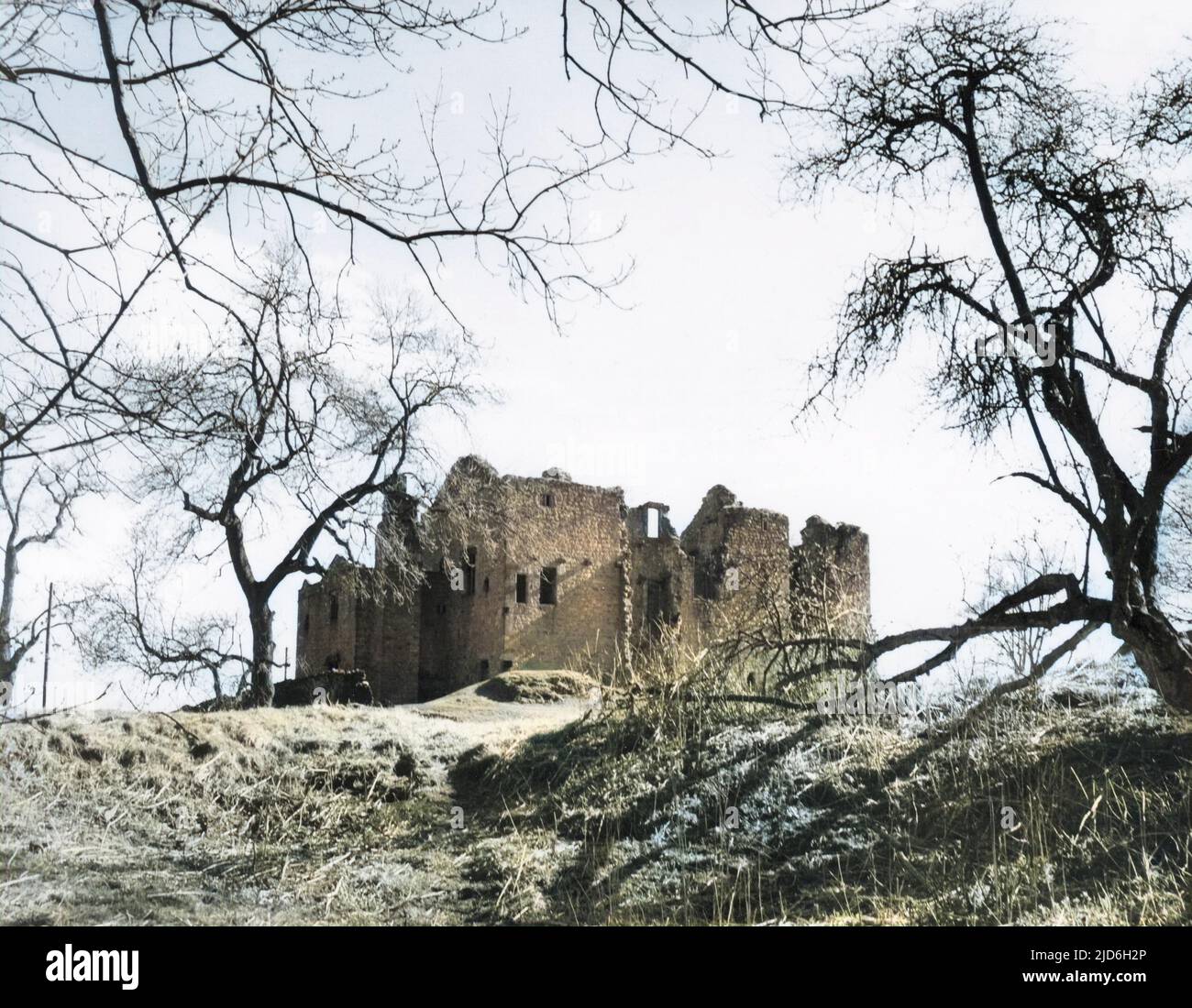 The ruins of Barden Towers, in Wharfdale, Yorkshire, England. This ...
