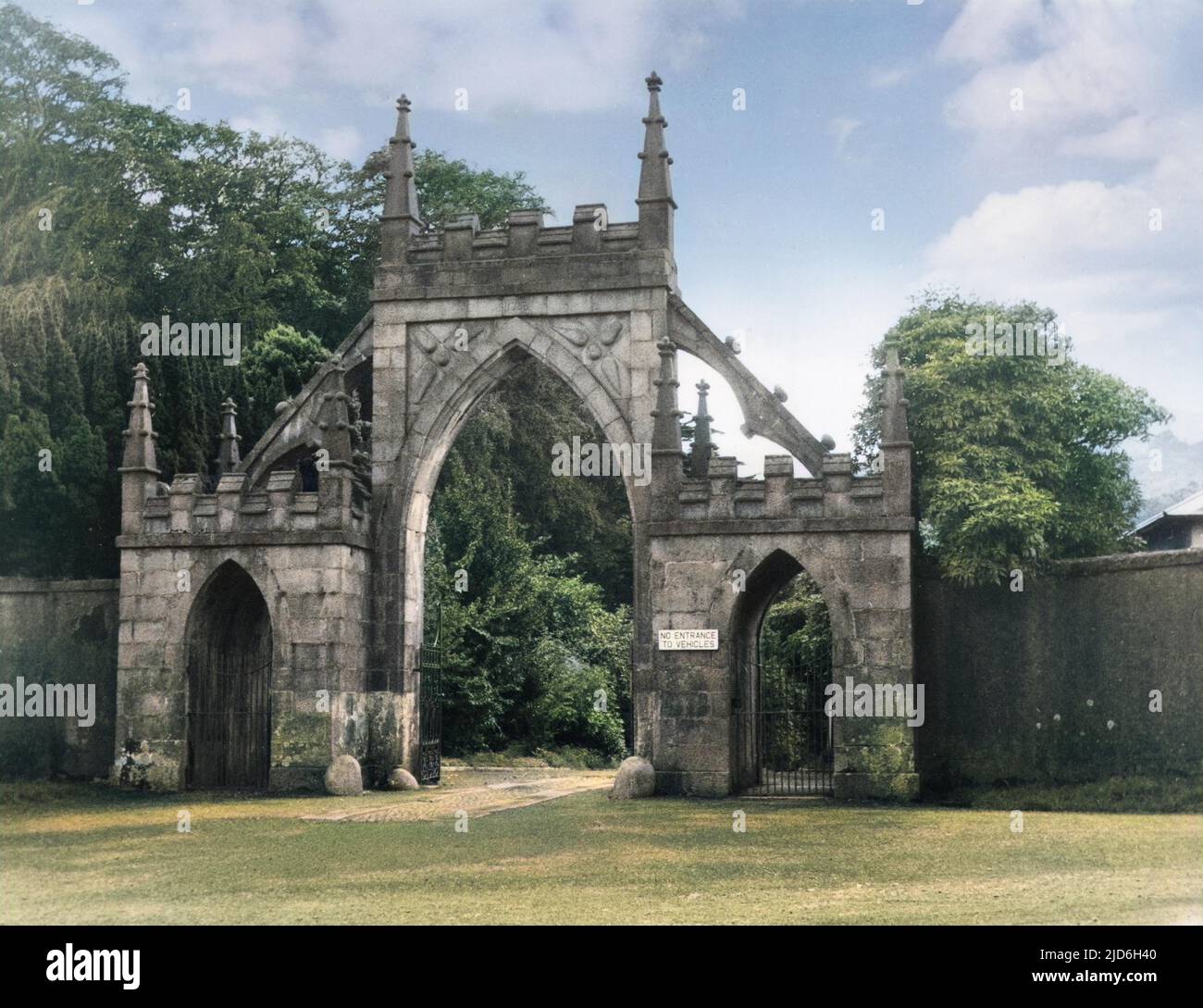 The Main Entrance Gates to Tollymore Forest Park, near Newcastle ...