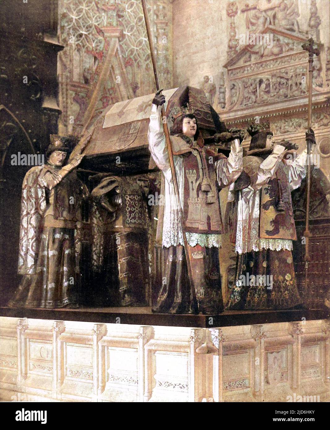 The tomb of Christopher Columbus (1447-1507), the Italian explorer, at ...