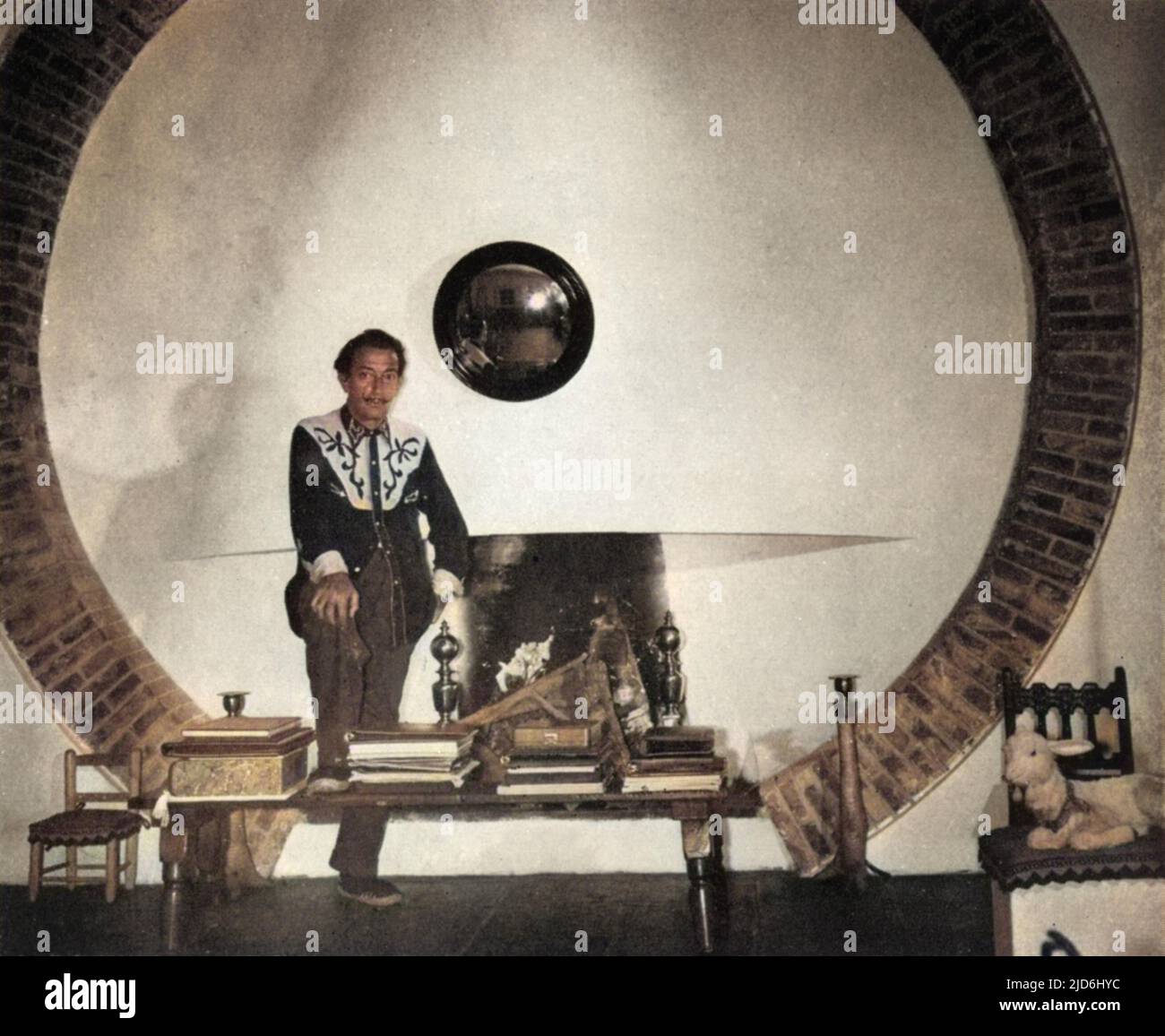 A stuffed goat is a decorative feature in the bedroom of the surrealist ...