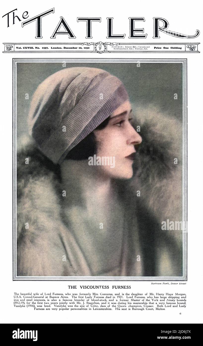 Thelma, Lady Furness (1904 - 1970), born Thelma Morgan featured on the ...