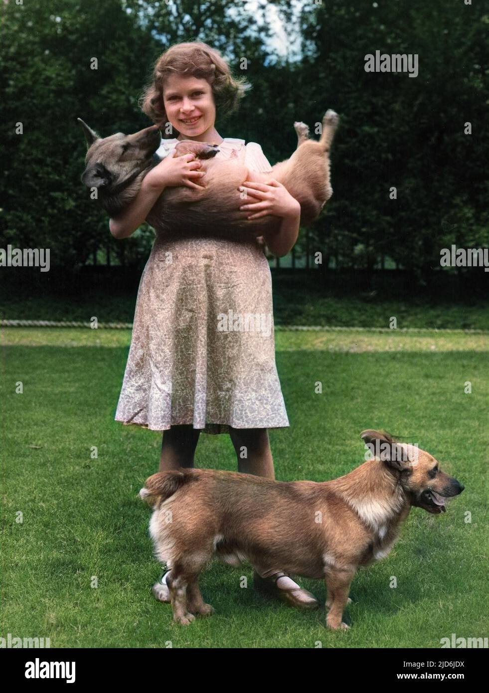 Princess Elizabeth (Queen Elizabeth II) pictured at her childhood home ...