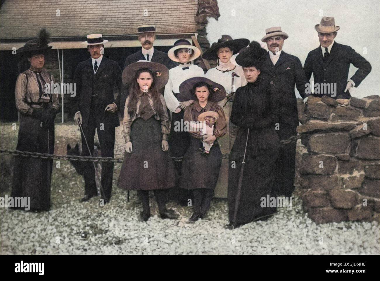 A photograph of Queen Alexandra, accompanied by her daughter Princess ...