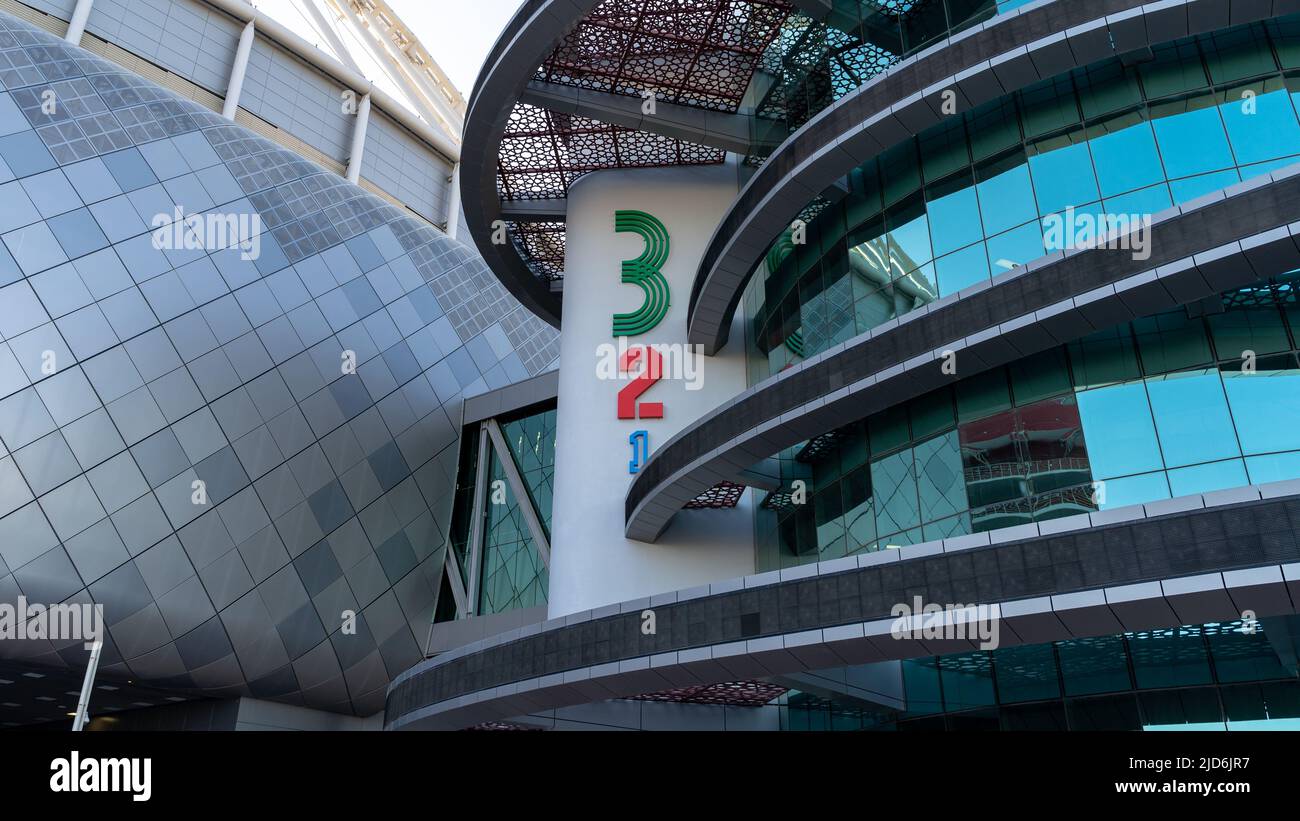 321 Museum, doha,qatar- june 06,2022 ; newly build sports museum in the ...