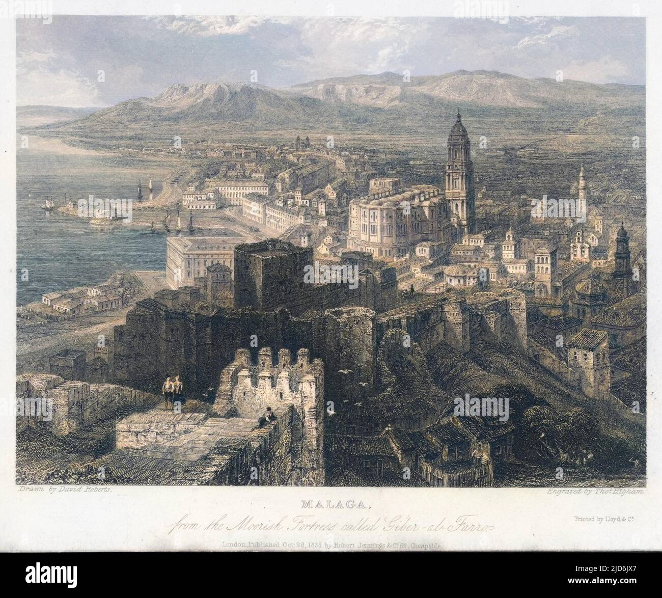 The port of Malaga, in Andalucia, is dominated by its 16th century ...