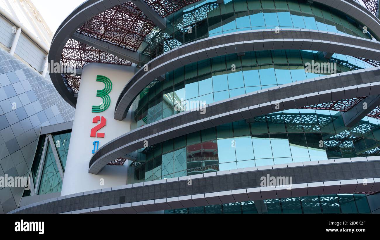 321 Museum, doha,qatar- june 06,2022 ; newly build sports museum in the ...