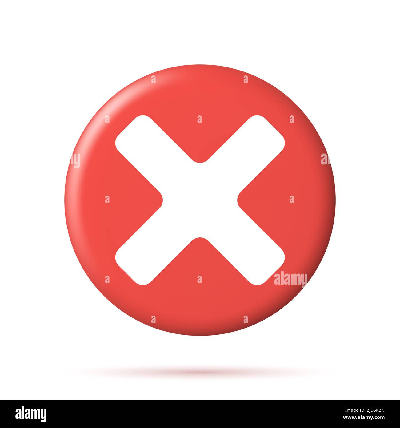 3D Wrong Button in Circle Shape Stock Vector Image & Art - Alamy