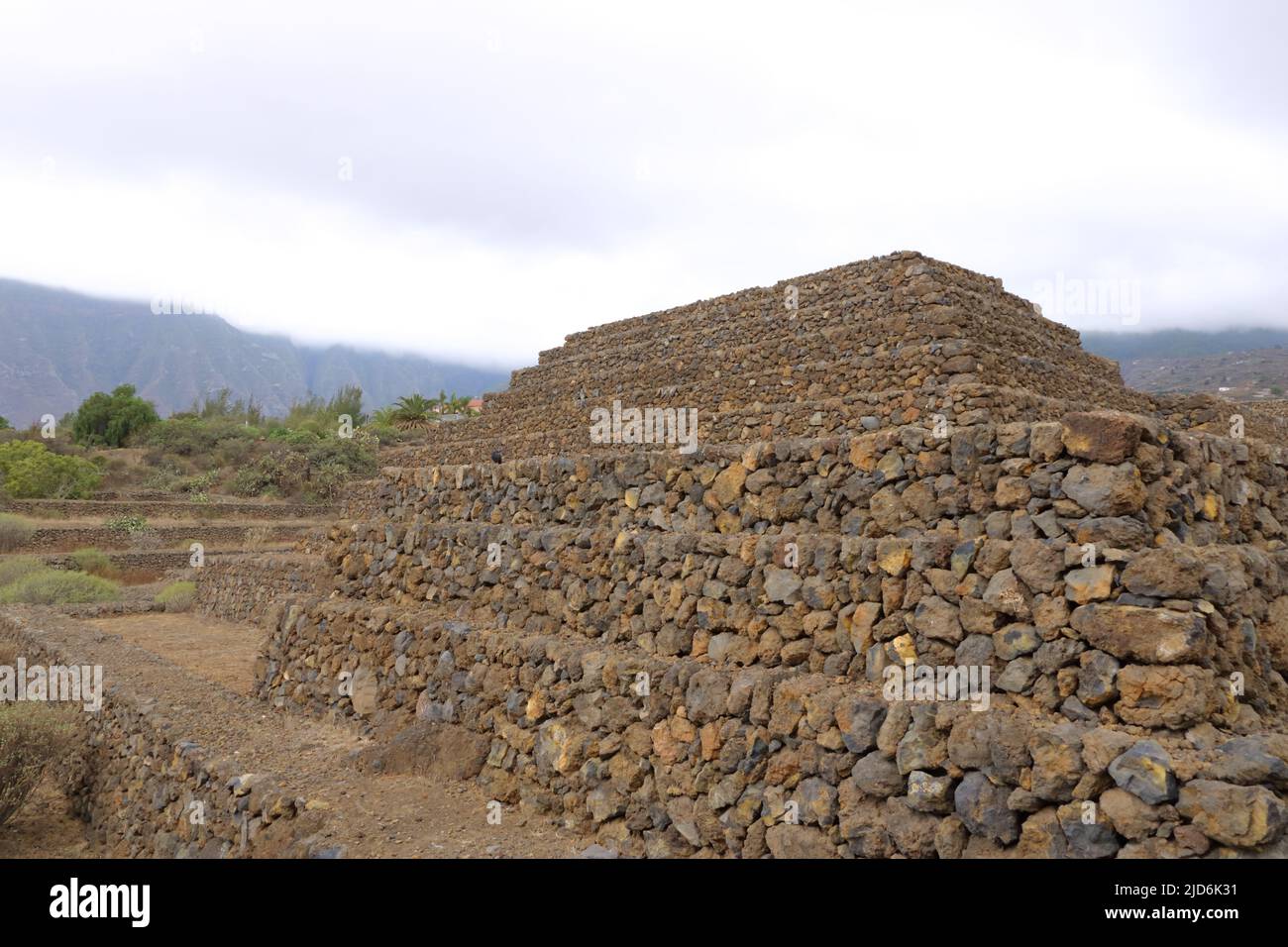 Ancient Guanche Guimar Pyramids in Tenerife Island Stock Photo - Alamy