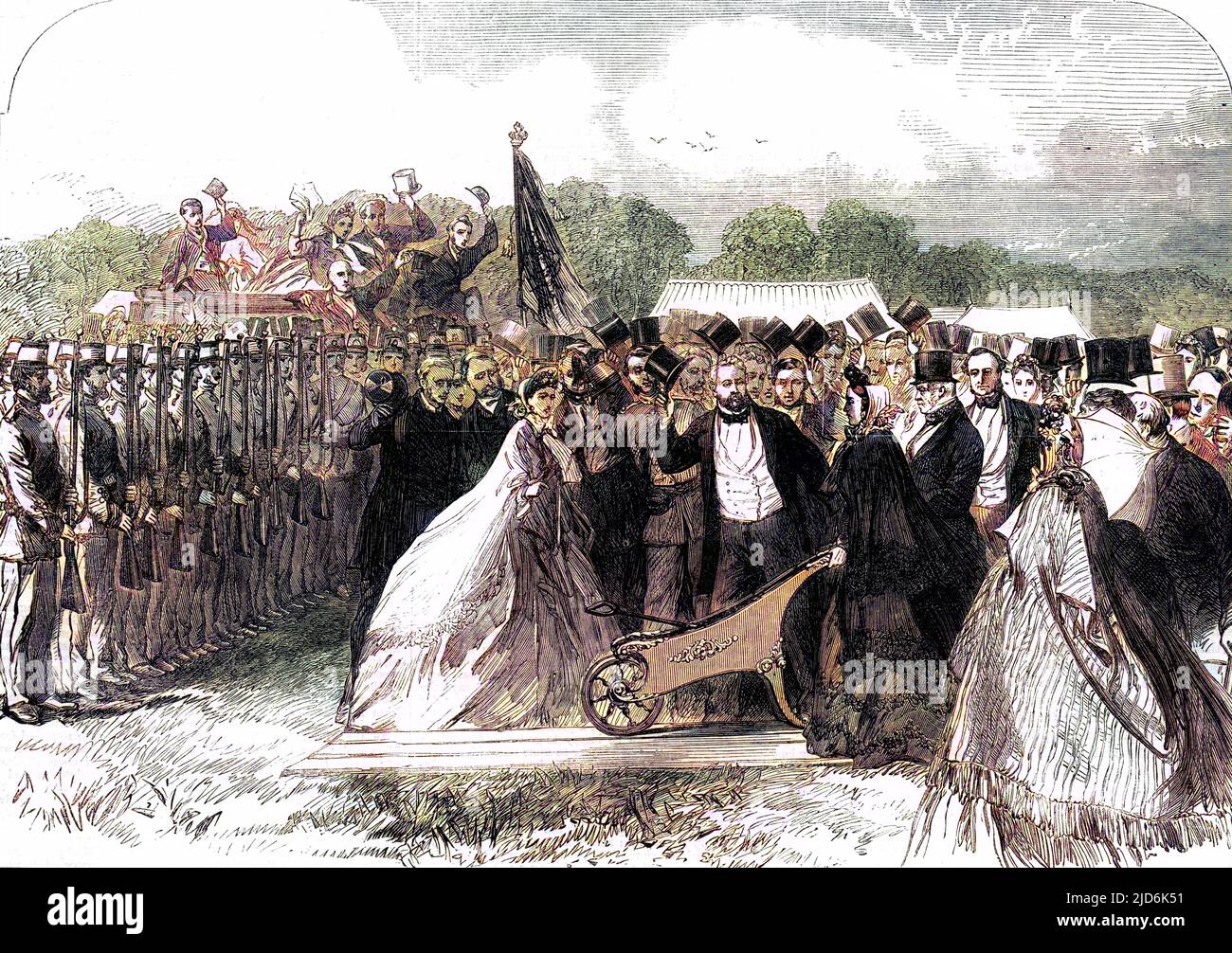 EMILY MARY, (nee Lamb) viscountess PALMERSTON cuts the first turf of ...