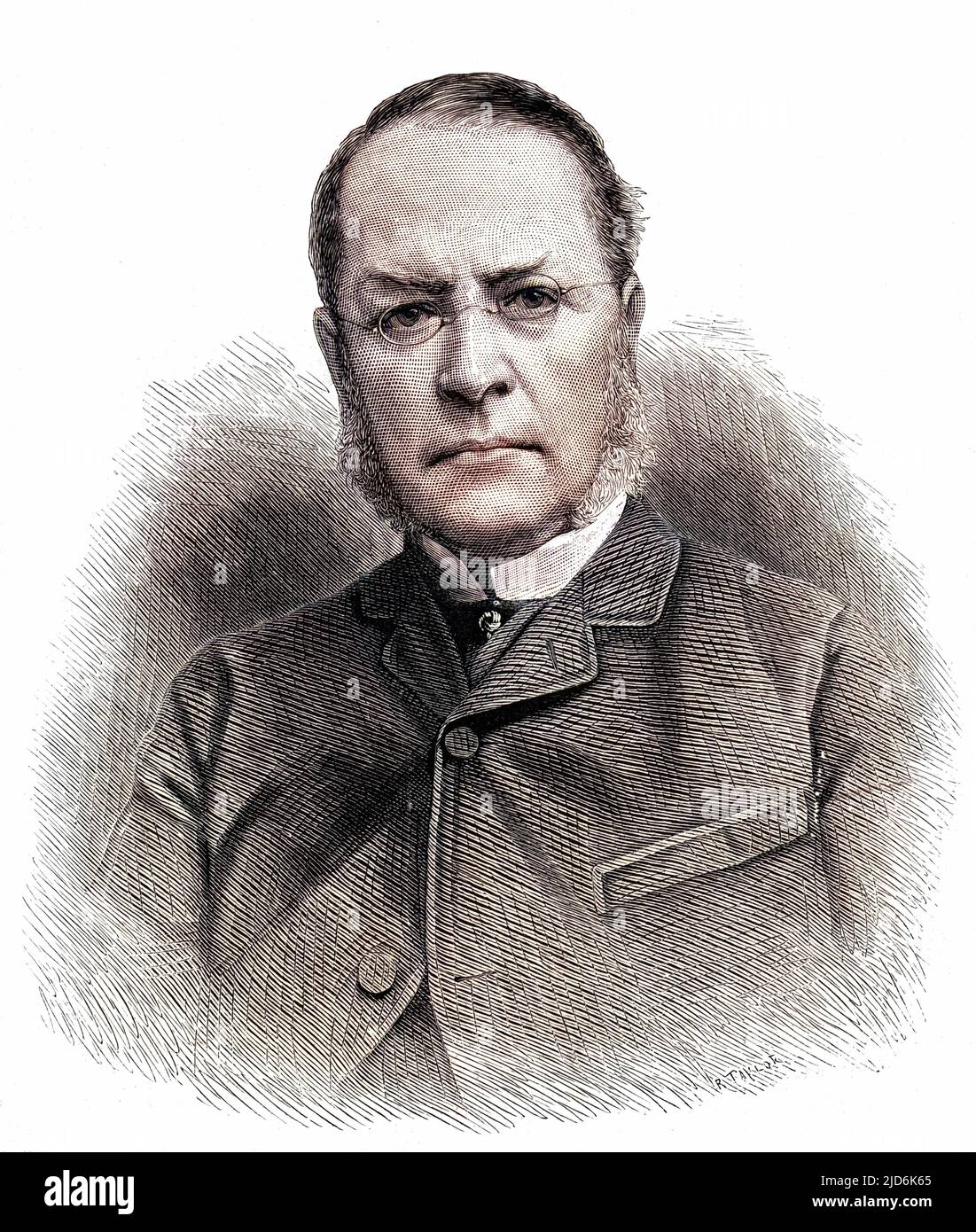 SIR LYON PLAYFAIR scientist and statesman Colourised version of ...