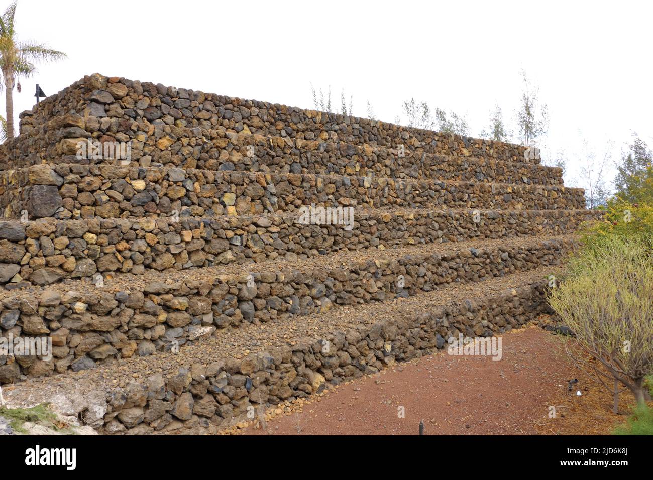 Ancient Guanche Guimar Pyramids in Tenerife Island Stock Photo - Alamy