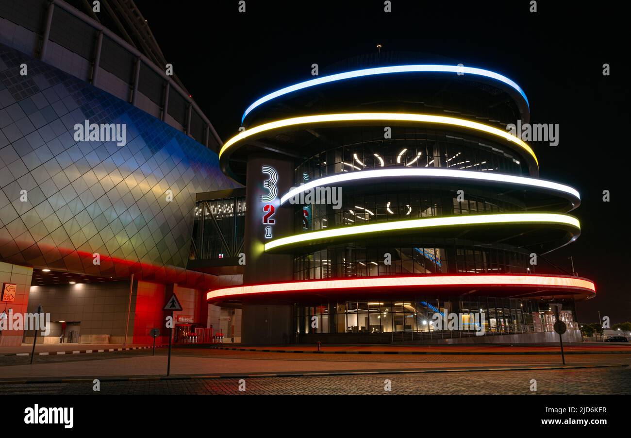 321 Museum, doha,qatar- june 06,2022 ; newly build sports museum in the ...