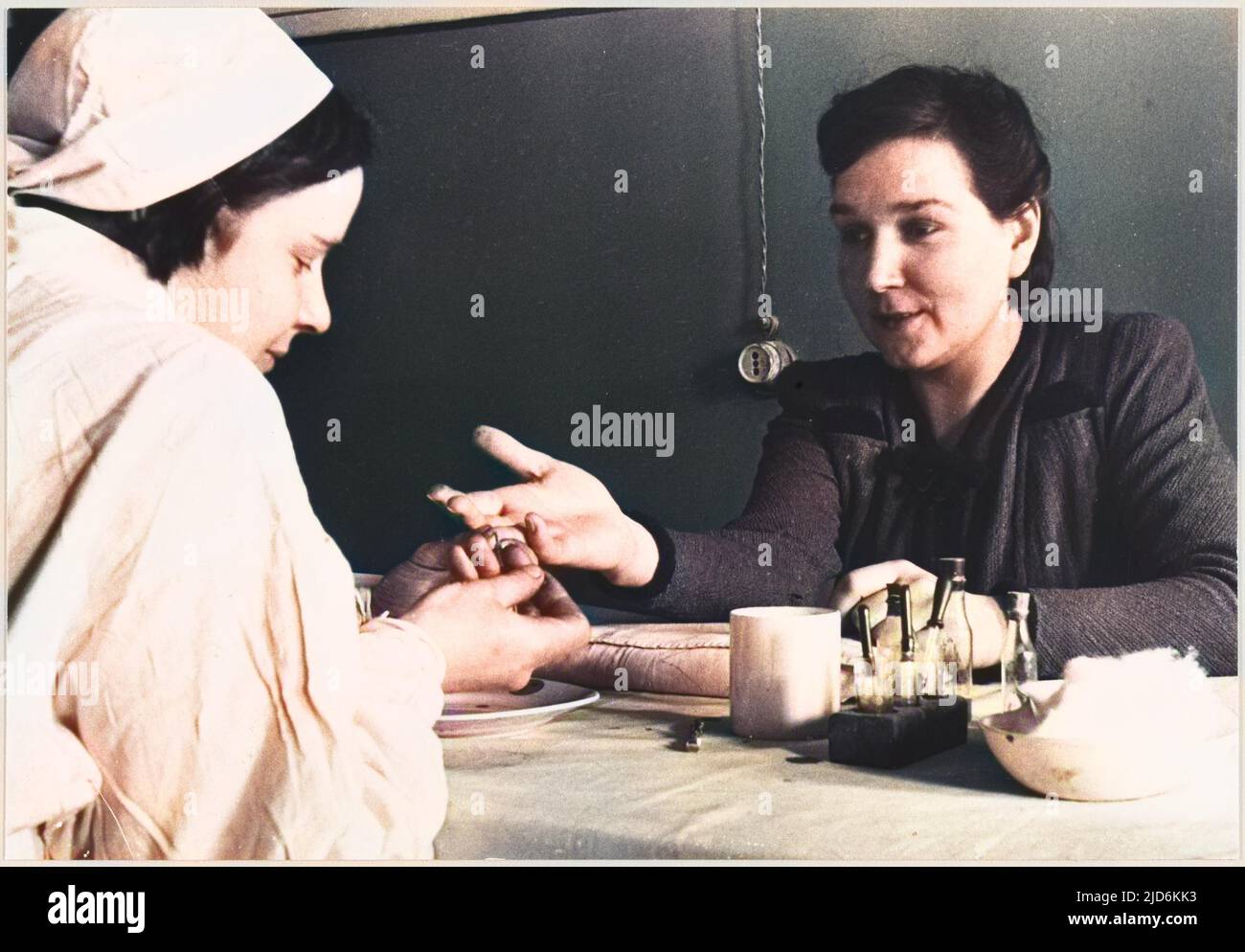 A blood donor during the siege Colourised version of: 10059644 Date ...