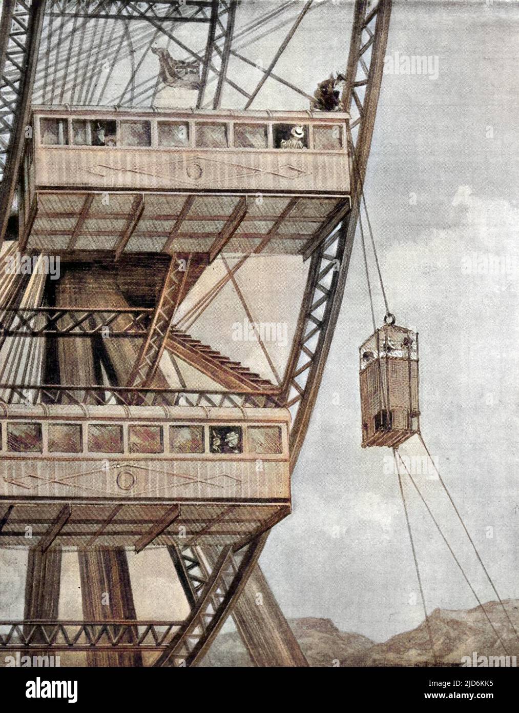 The Giant Ferris Wheel at Earl's Court, London, showing the emergency ...