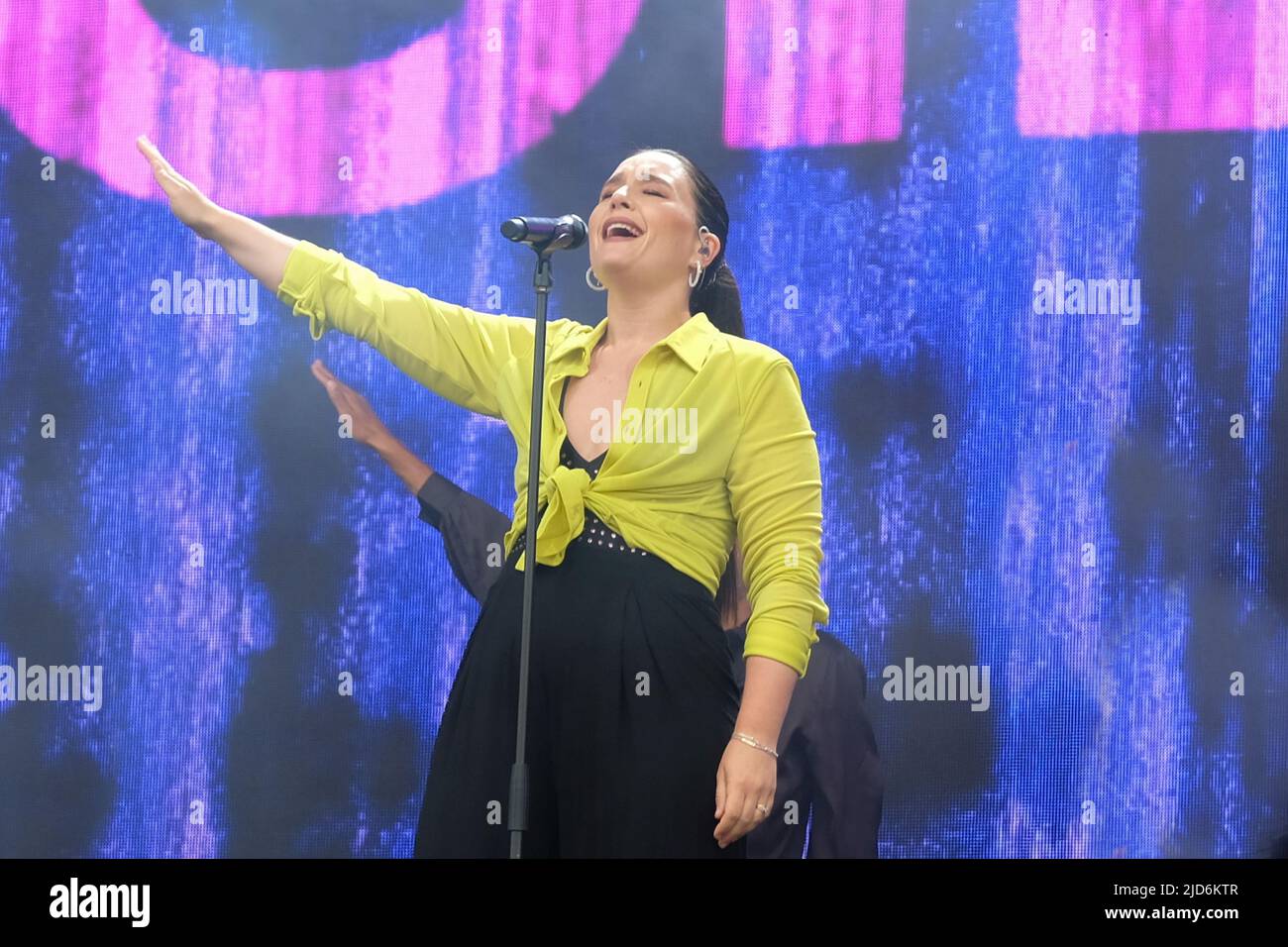 Newport, UK. 18th June, 2022. English singer, songwriter and podcaster ...