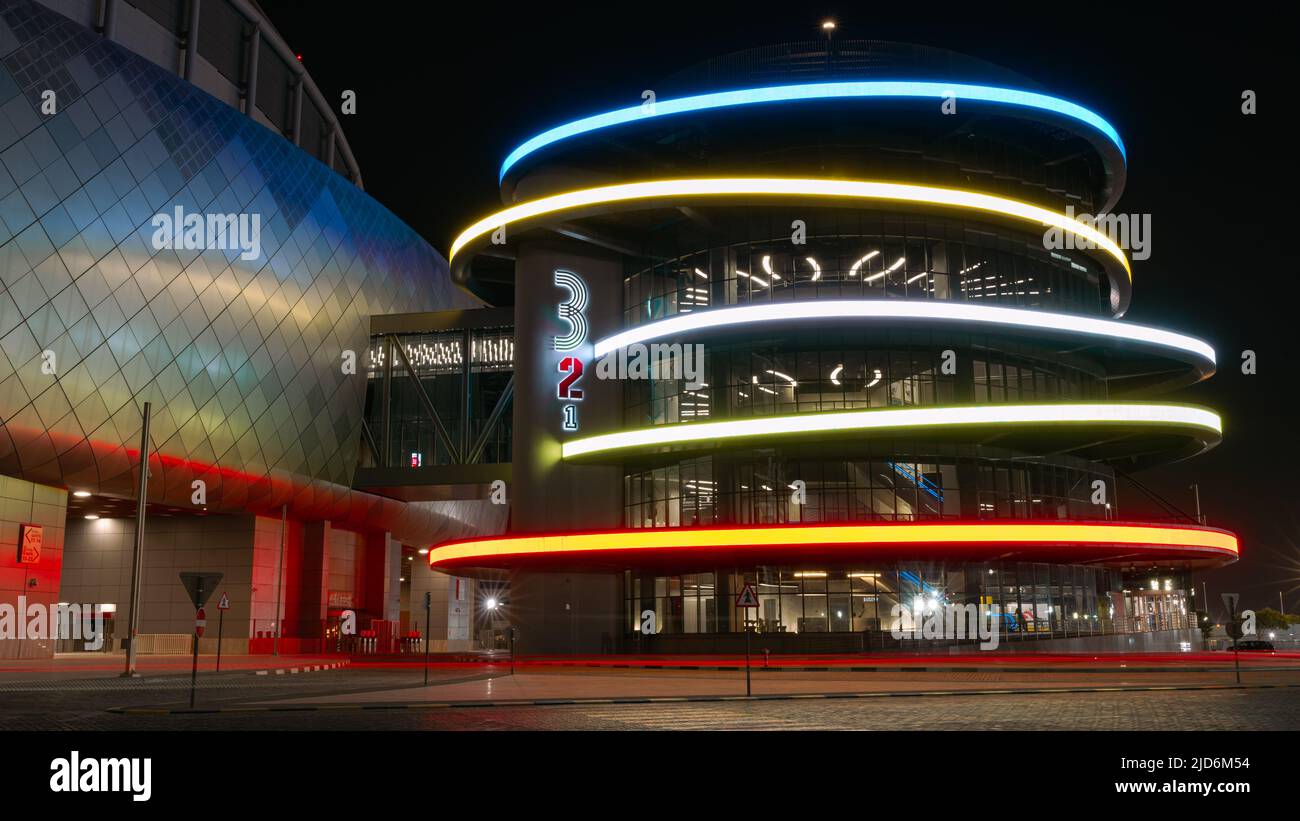 321 Museum, doha,qatar- june 06,2022 ; newly build sports museum in the ...