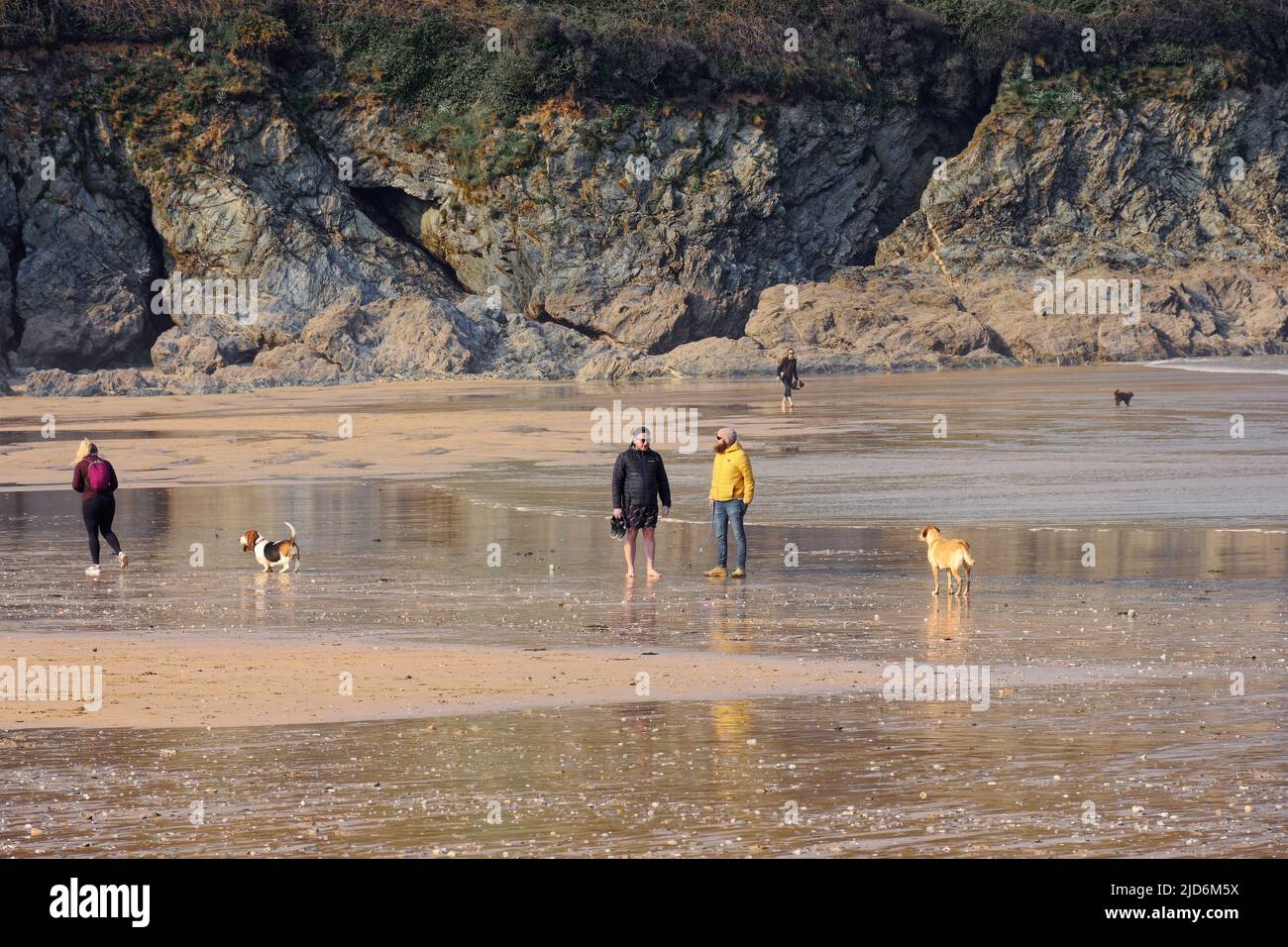 Easter fun at Maenporth, Cornwall Stock Photo - Alamy